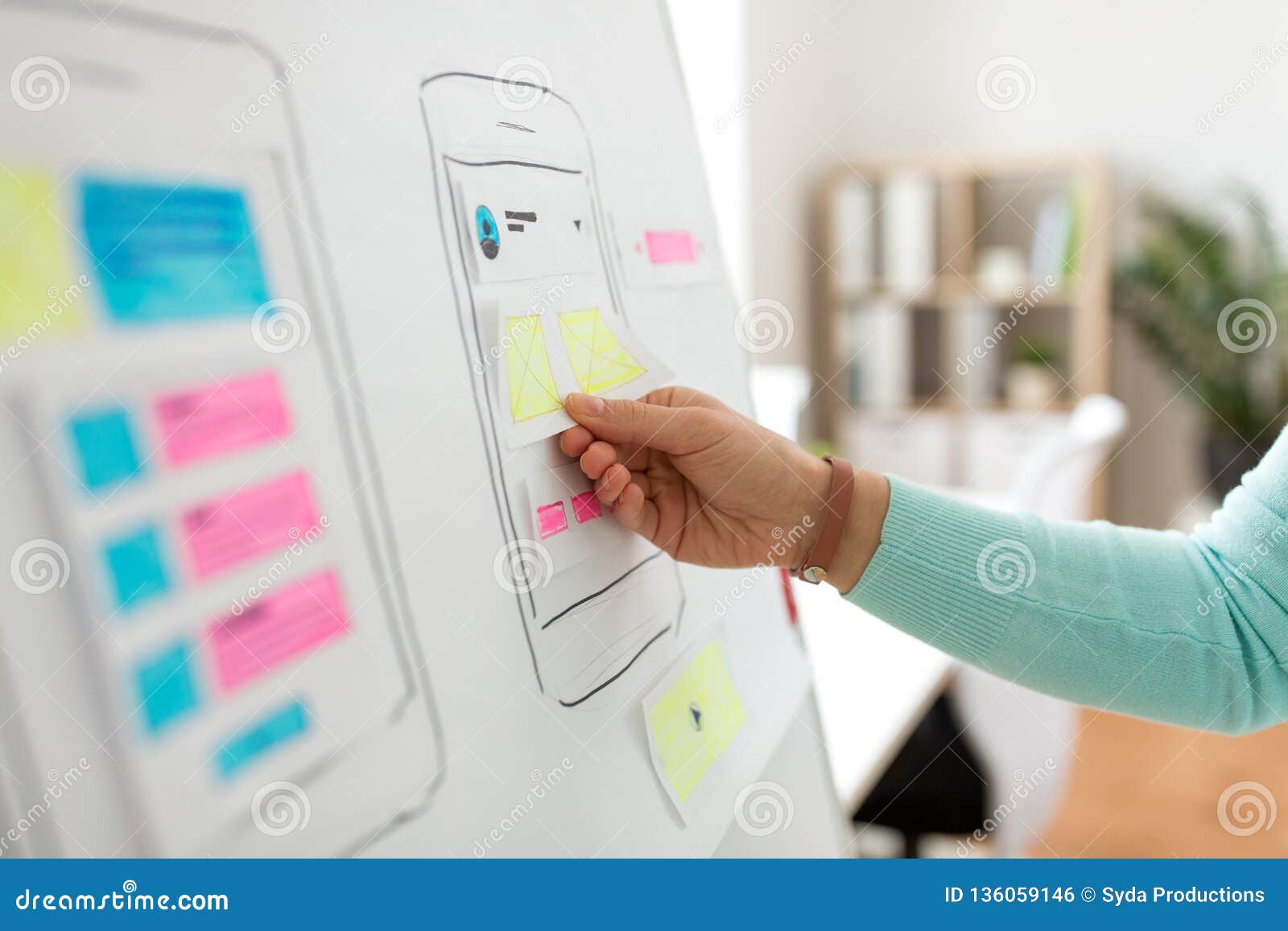 Hand of Developer Working on Ui Design at Office Stock Photo - Image of ...