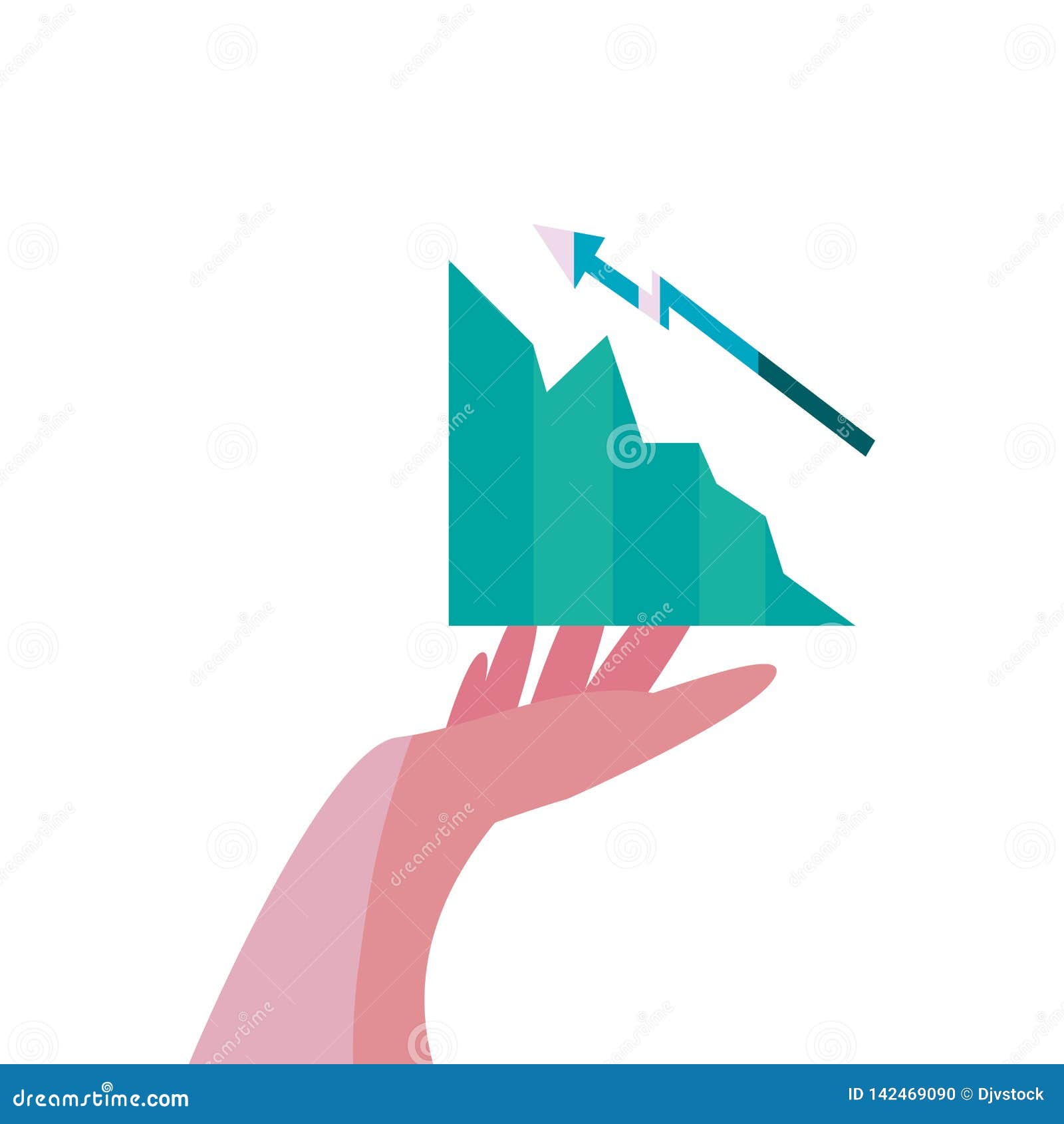 Bar Diagram Increase Graph Business Analyzing Chart Golden Isometric 3d ...