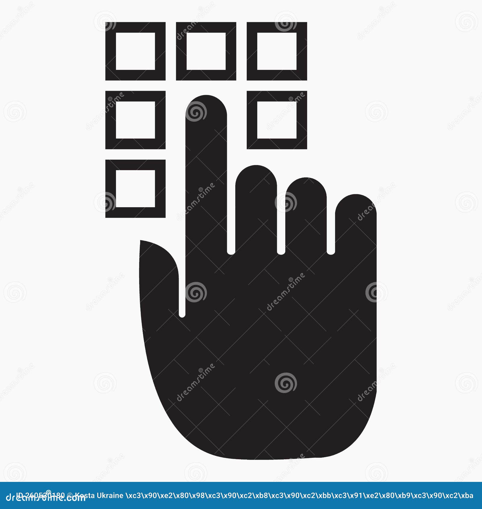 Hand Dialing Code. Entering the Code Stock Vector - Illustration of ...