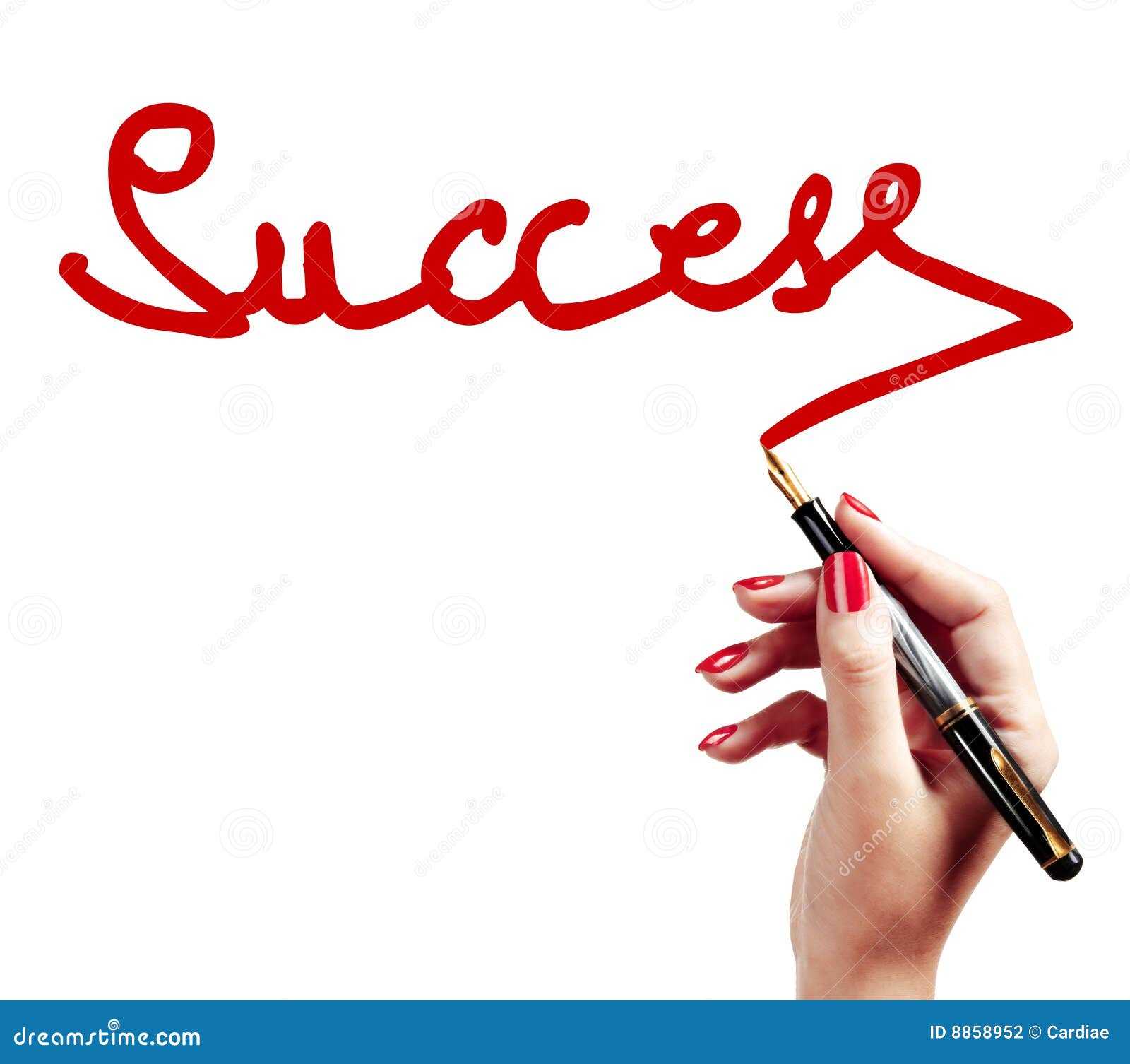 Hand Die Het Woord Van Het Succes Schrijft Stock Foto - Image of teken ...