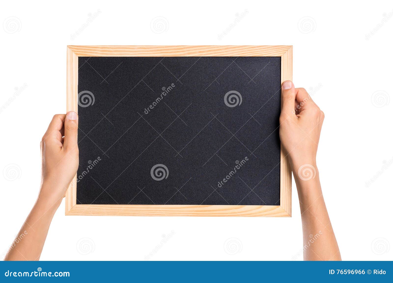 Hand, Die Leere Tafel Zeigt Stockfoto - Bild von meldung, leute: 76596966