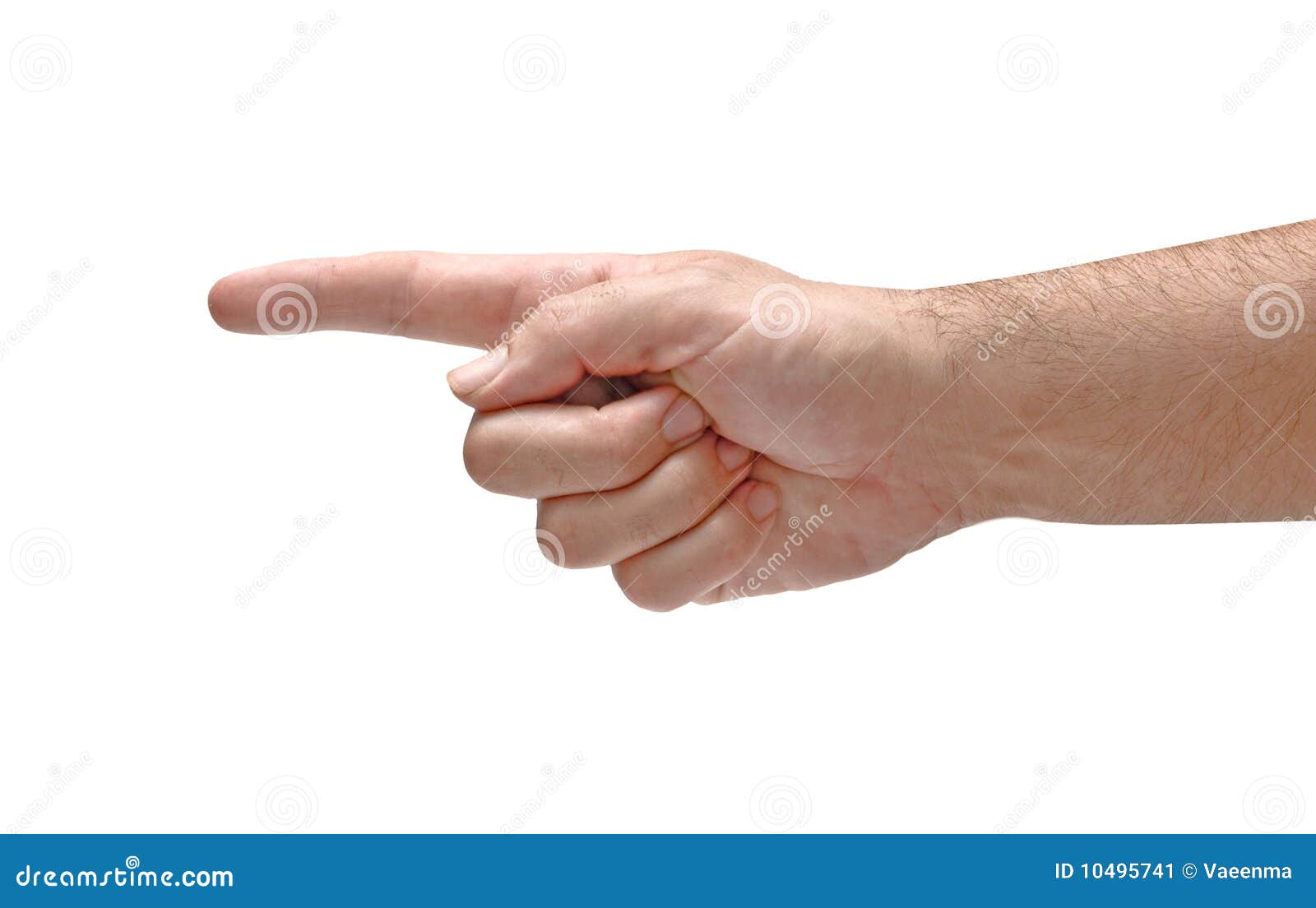 Hand, die nach links zeigt stockbild. Bild von nahaufnahme - 10495741