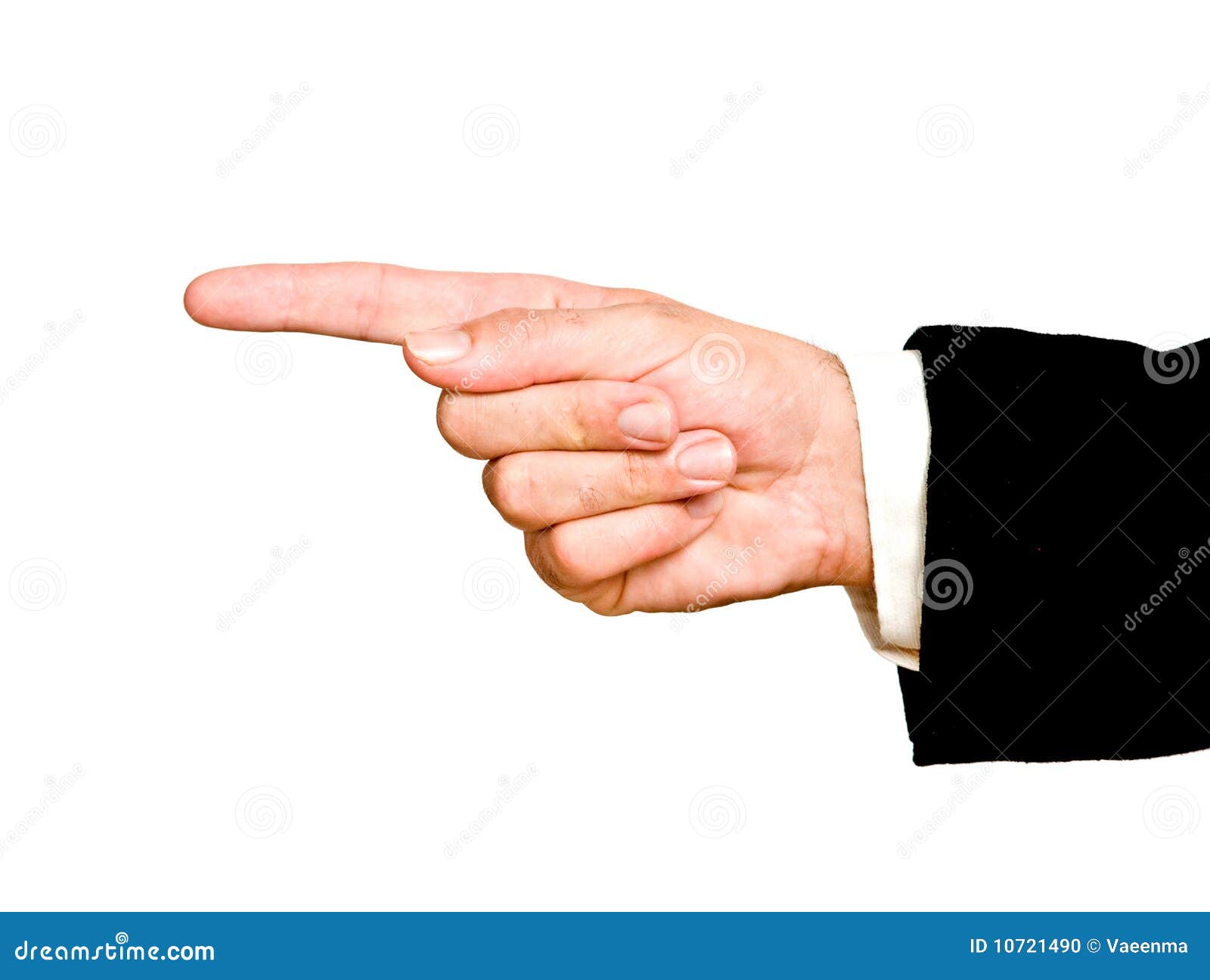 Hand, die nach links zeigt stockfoto. Bild von glied - 10721490