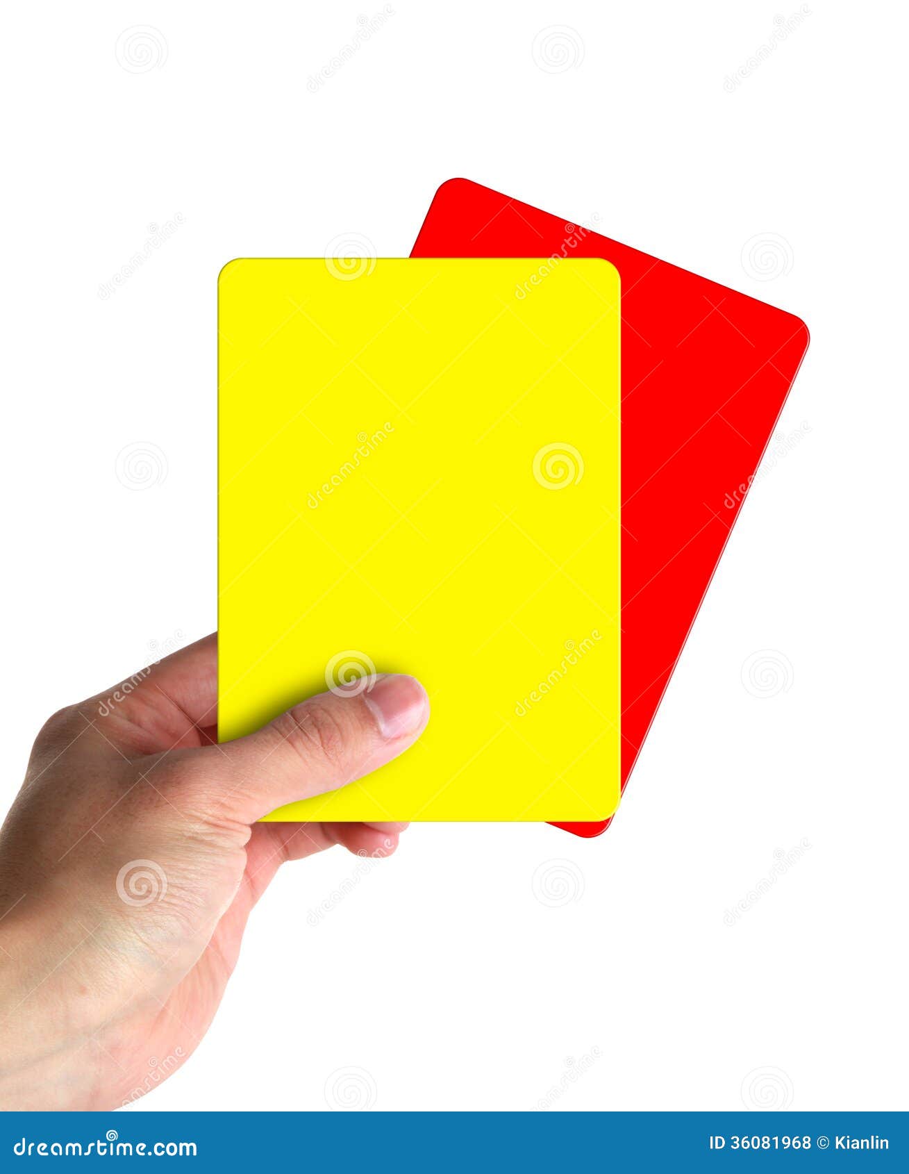 Hand Die Rode En Gele Kaarten Houden Stock Foto - Image of kader, leeg ...