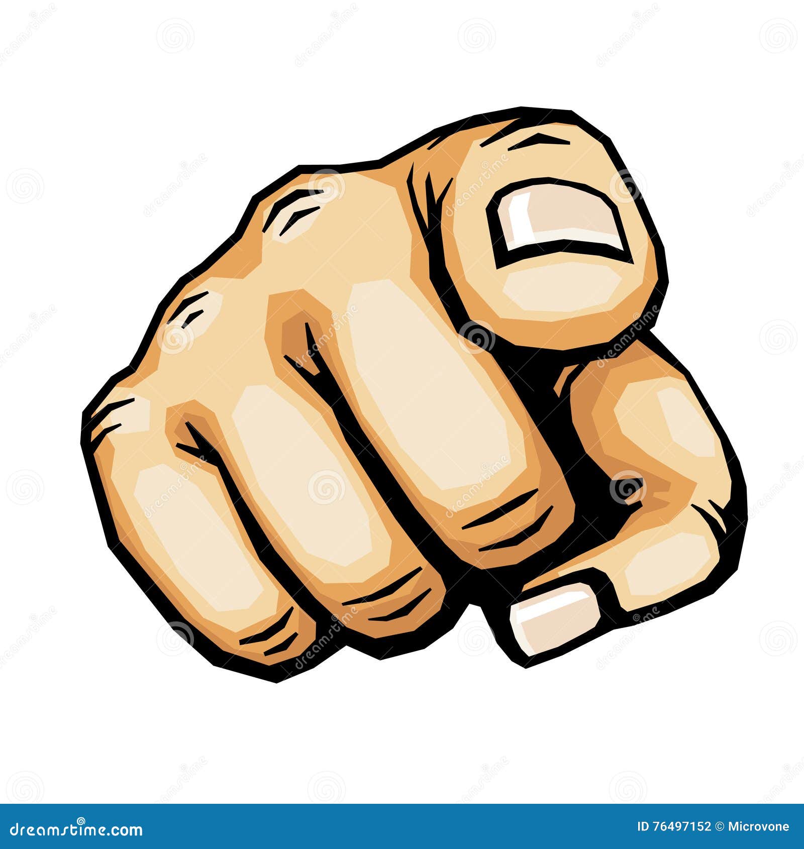 Hand Die Vinger Vectorillustratie Richten Vector Illustratie ...