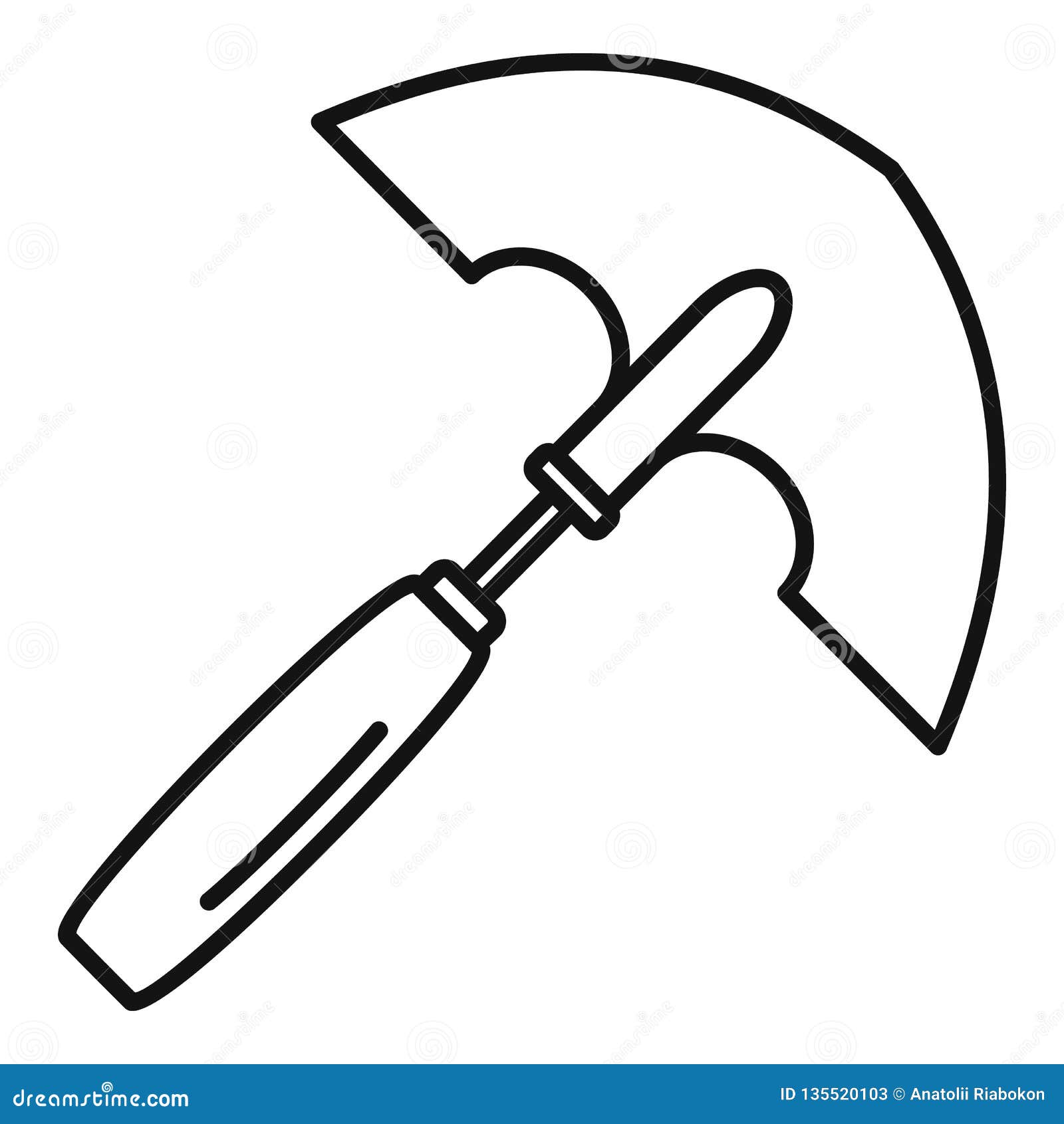 Hand Dig Icon, Outline Style Stock Vector - Illustration of metal ...