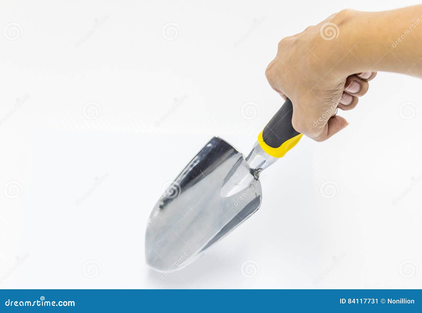 Hand Digging by Small Shovel Stock Image - Image of season, metallic ...