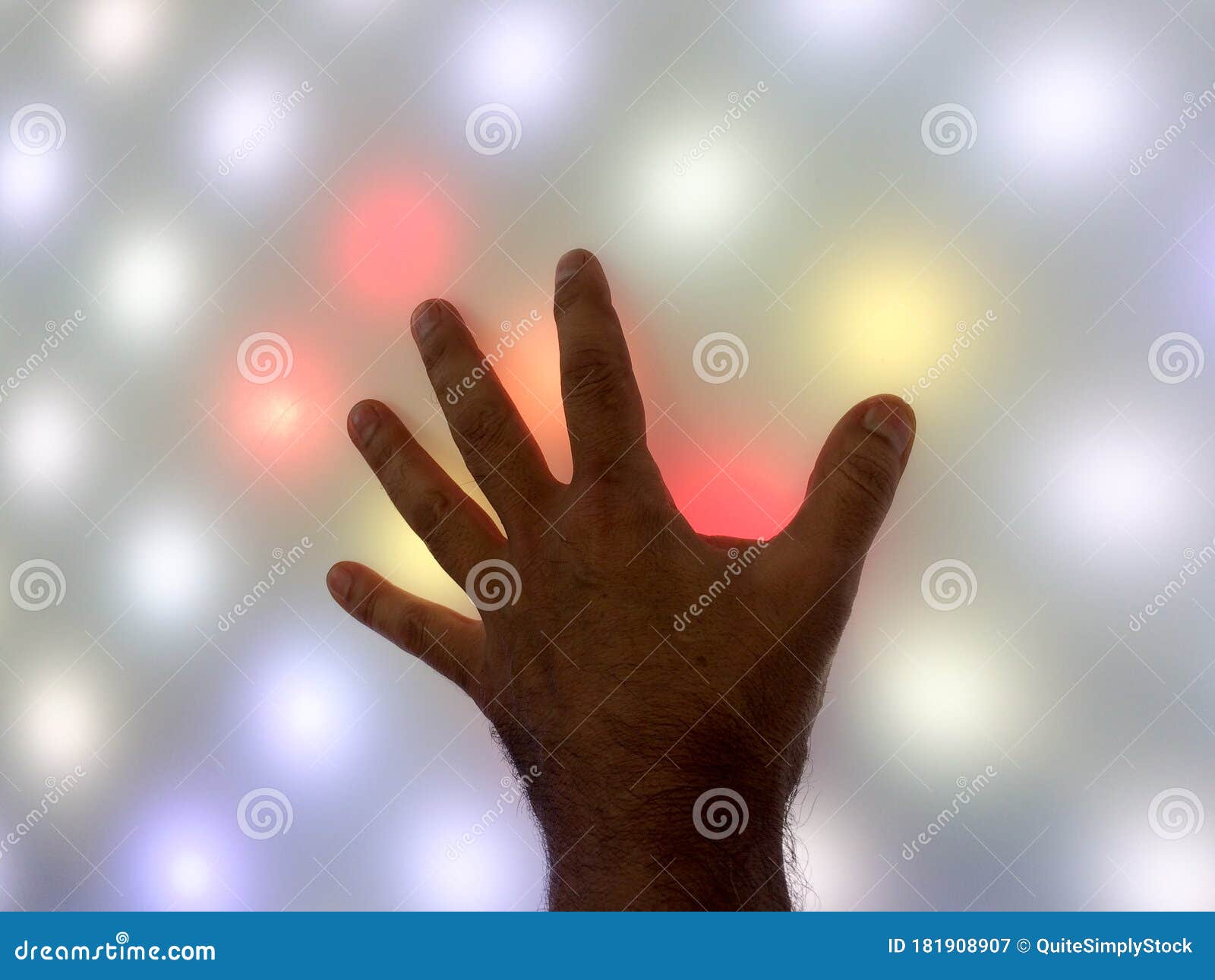 Hand on Digital Art Dot Touch Screen Stock Image - Image of graphic ...