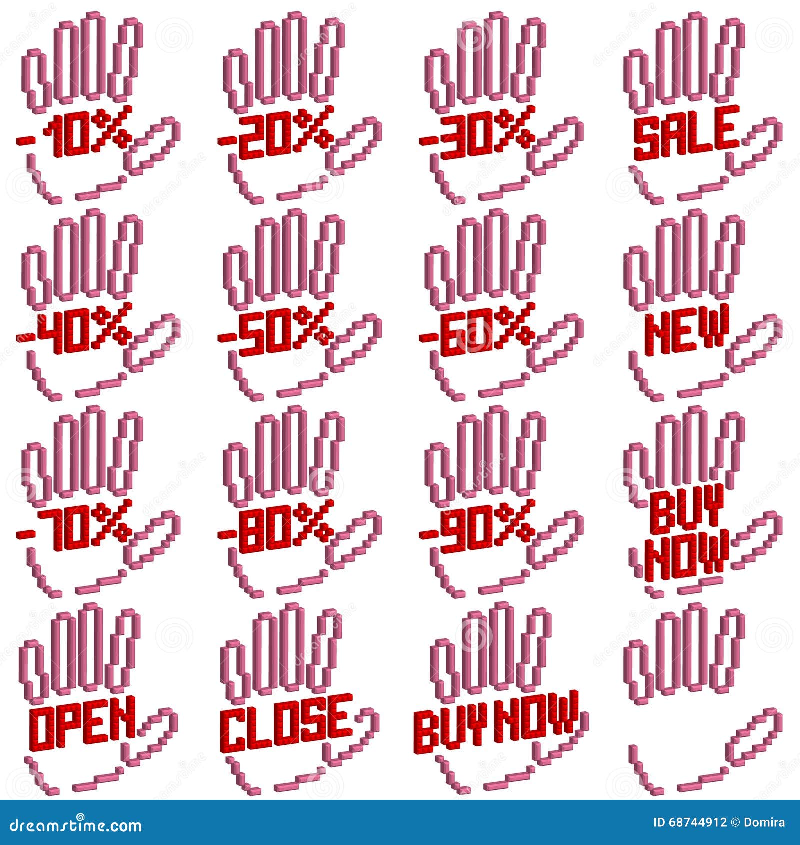 Hand with Discount Percent for Sales Stock Vector - Illustration of ...