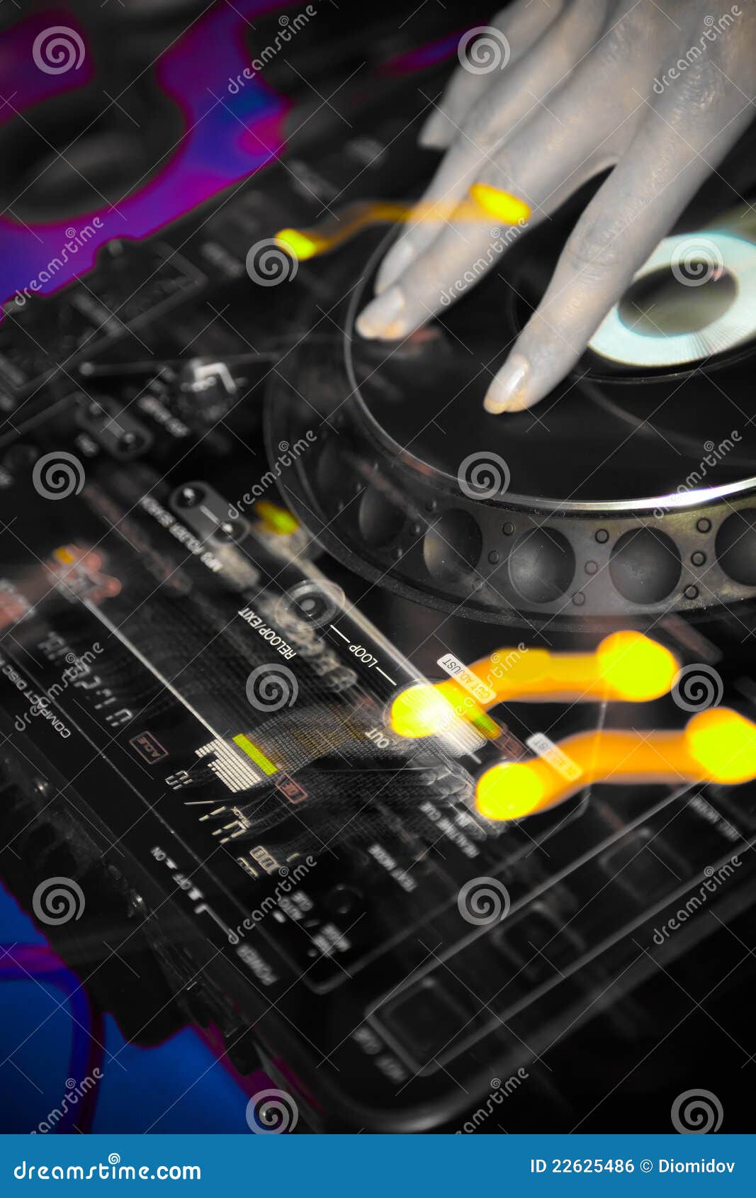 Hand of a DJ on a Turntable in a Nightclub Stock Photo - Image of hands ...