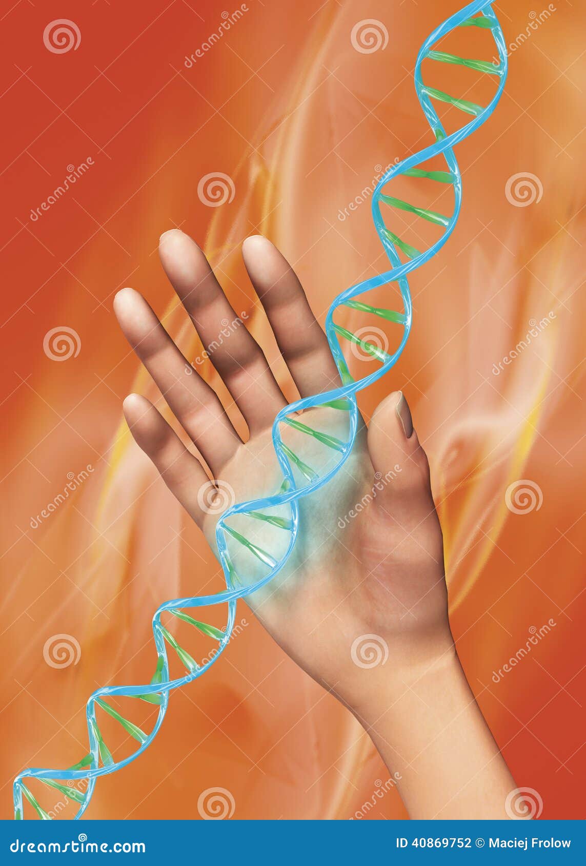Hand and DNA stock photo. Image of development, genetics - 40869752
