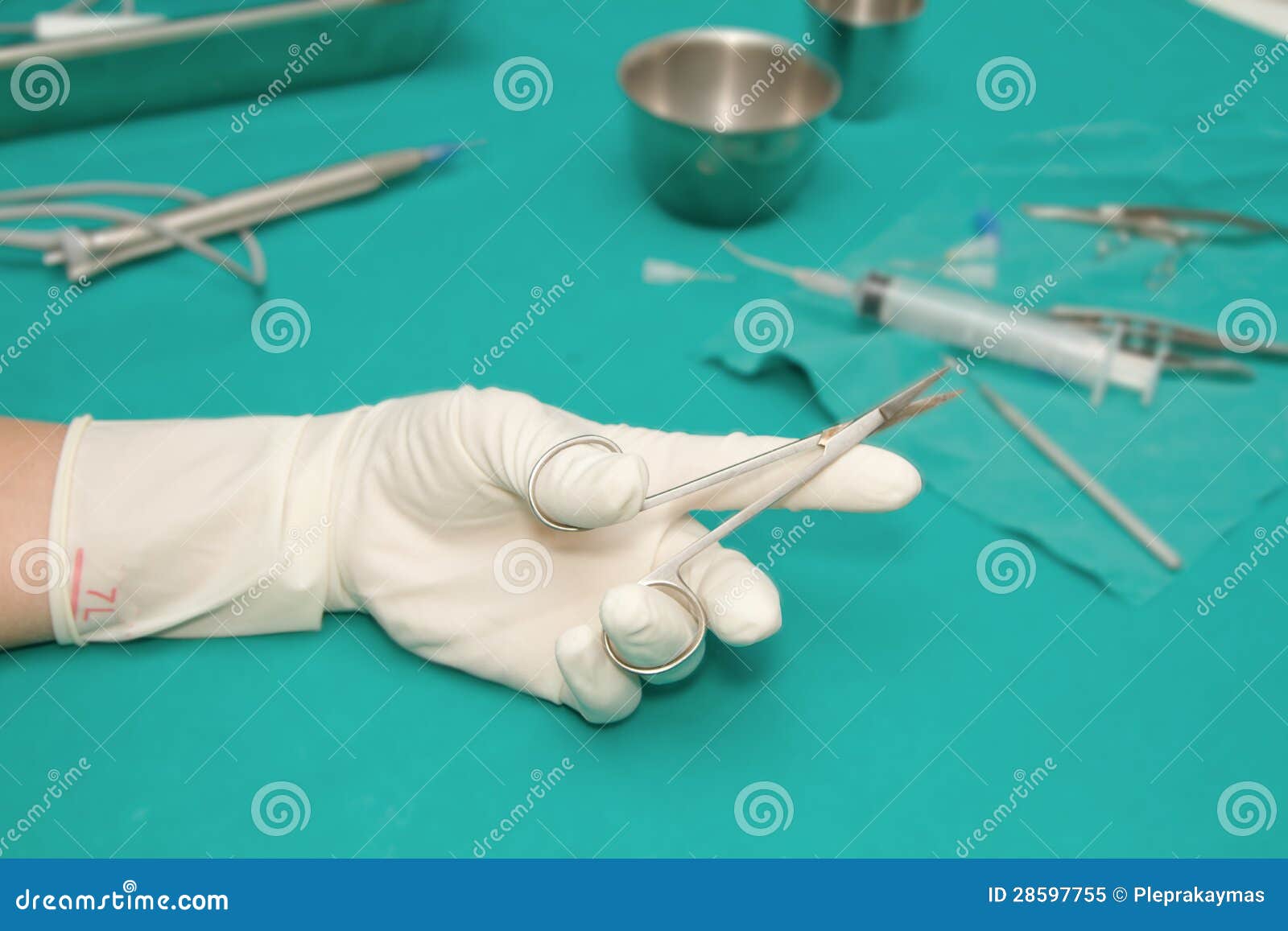 Hand of Doctor Grabbing Surgical Instrument Stock Image - Image of ...