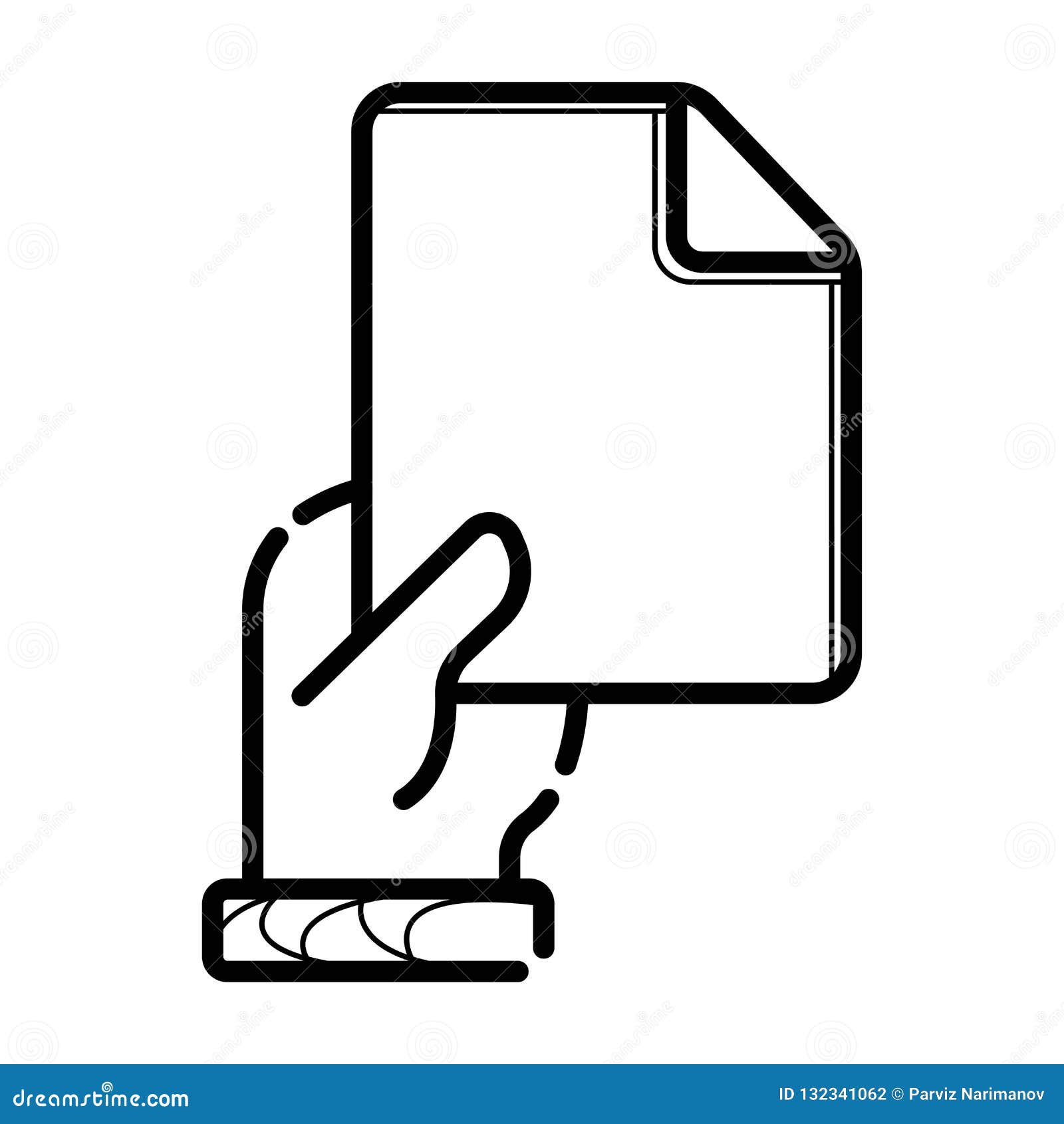 Hand document icon stock vector. Illustration of isolated - 132341062