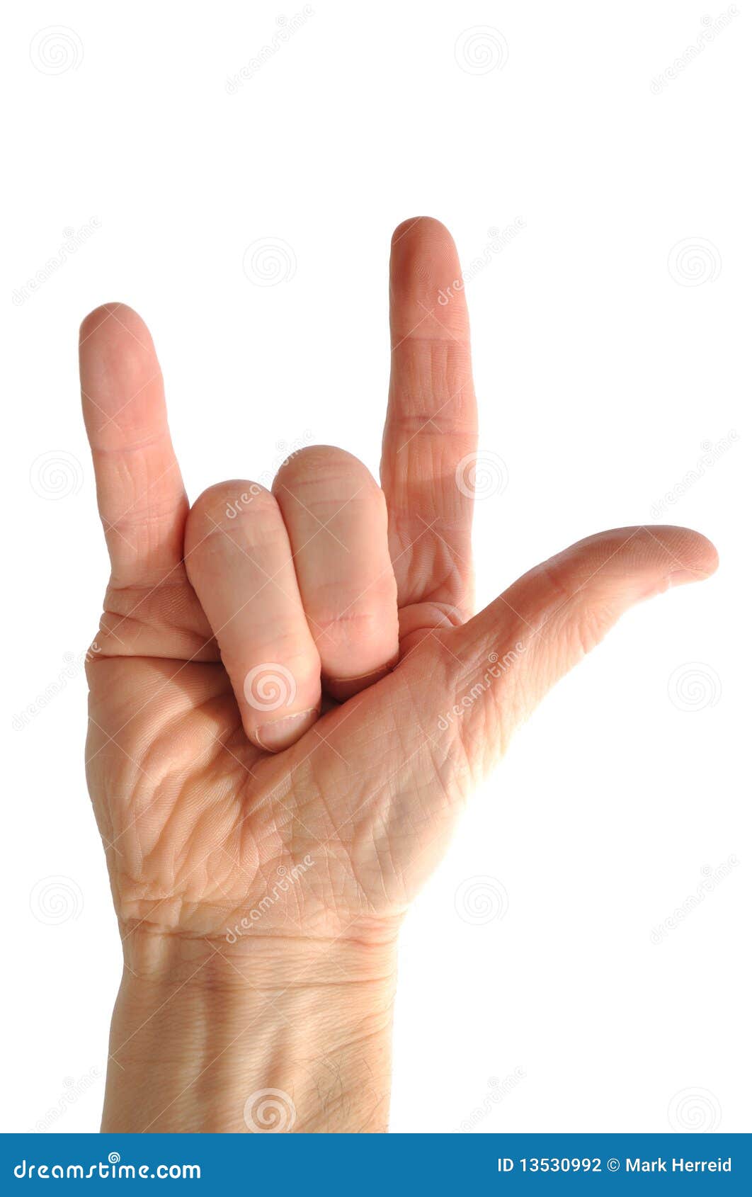 Hand Doing I Love You Sign stock photo. Image of vertical - 13530992