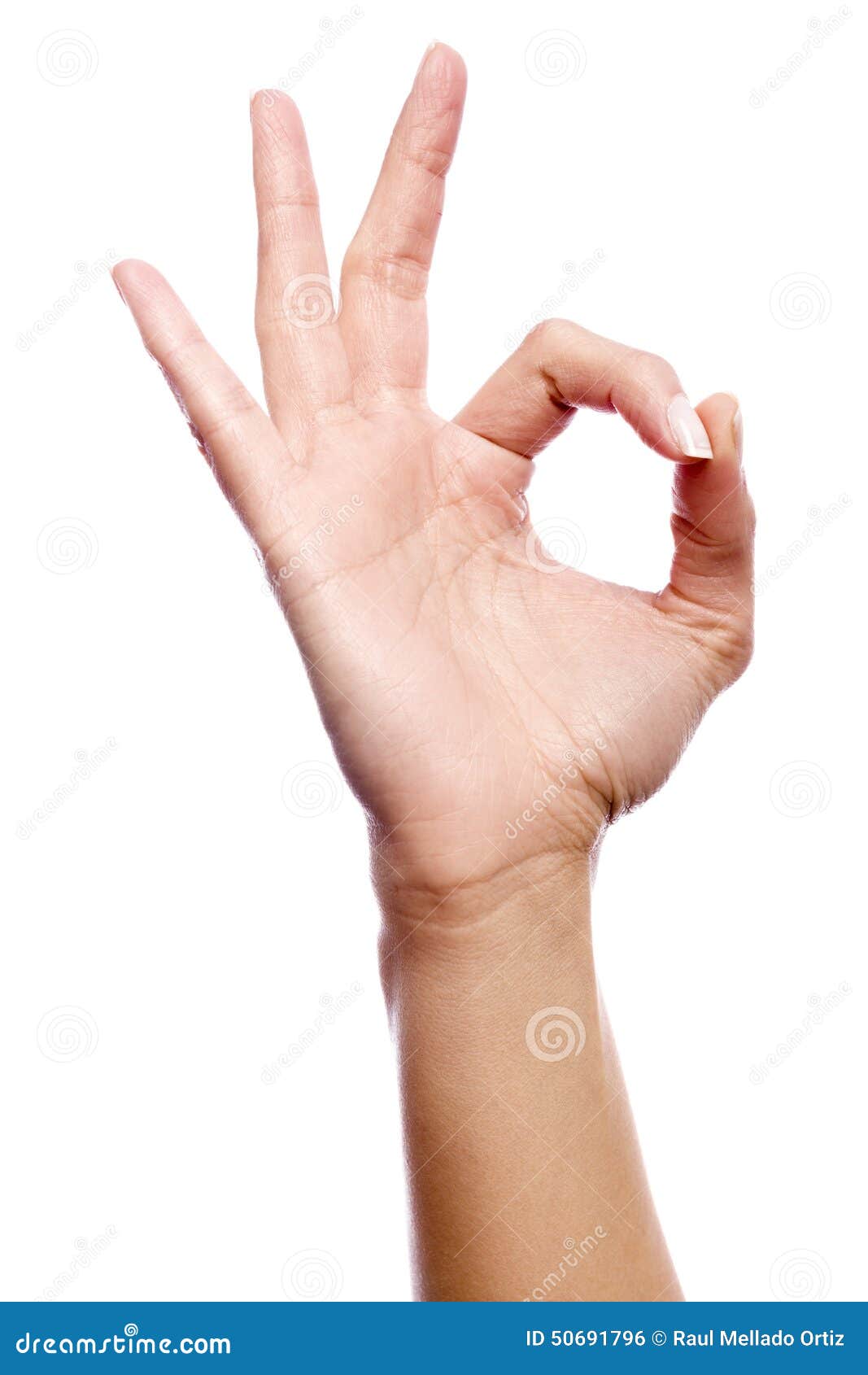 Hand doing OK stock photo. Image of button, girl, concept - 50691796