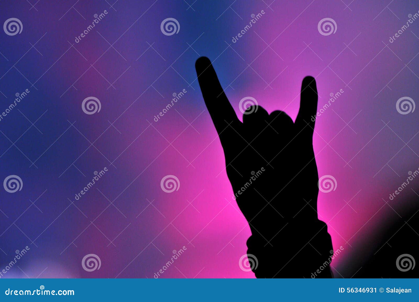 Hand Doing Rock Sign at a Rock Concert Stock Image - Image of happiness ...