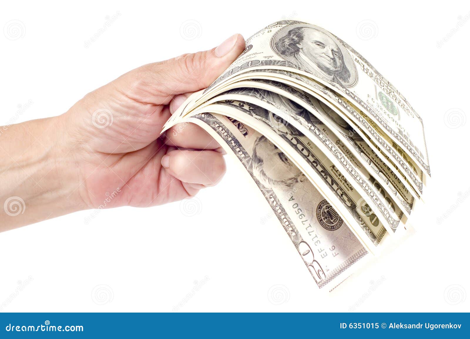Hand and dollar stock image. Image of commerce, bills - 6351015