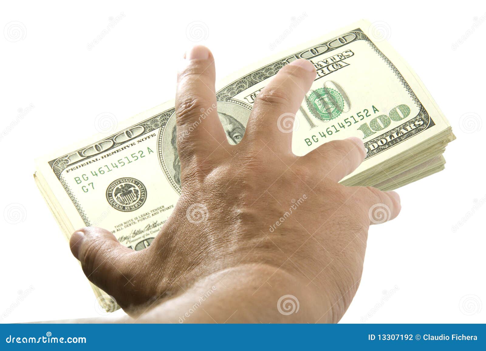 Hand and dollars stock photo. Image of graphic, concepts - 13307192