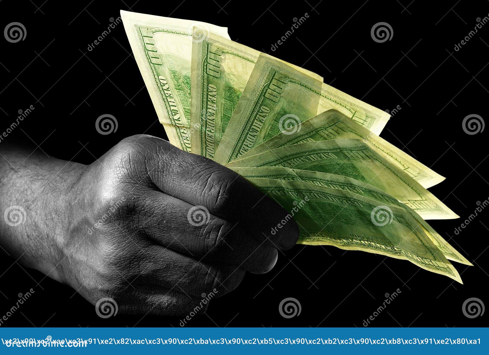 Hand with dollars stock photo. Image of expensive, graft - 5555522
