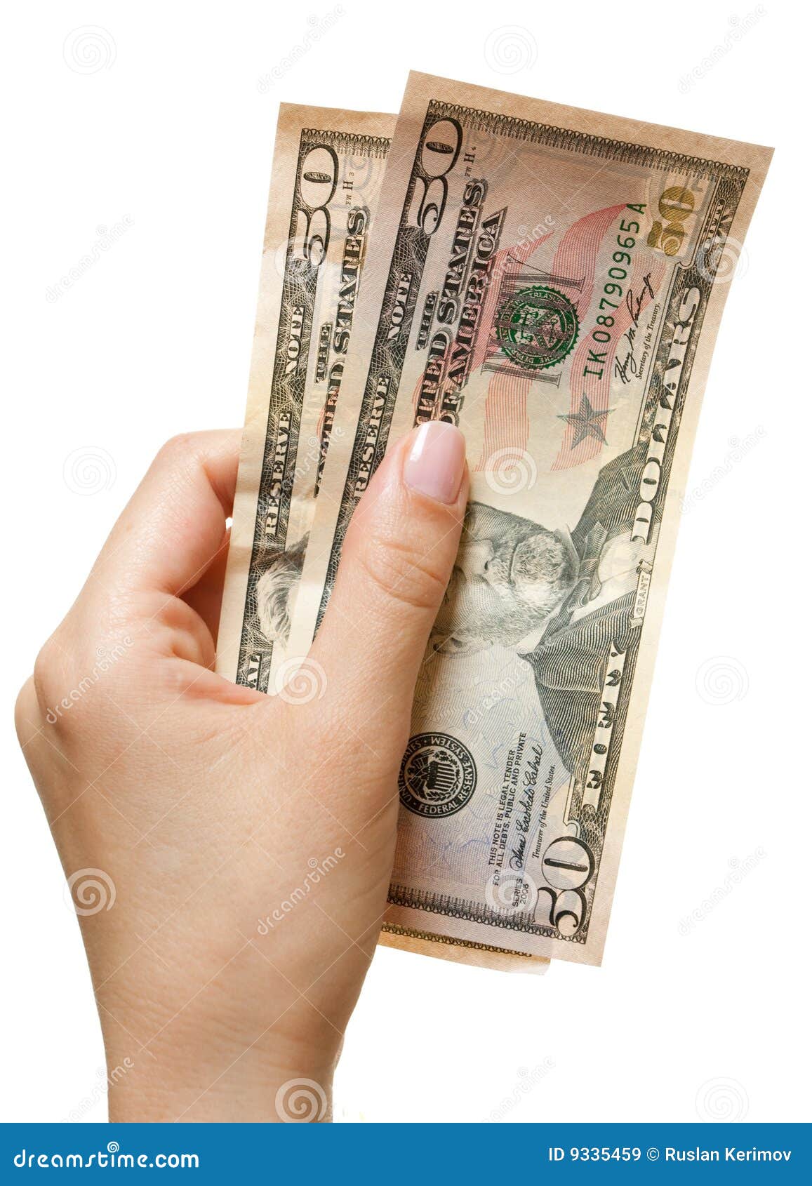 Hand with dollars stock image. Image of dollar, giving - 9335459