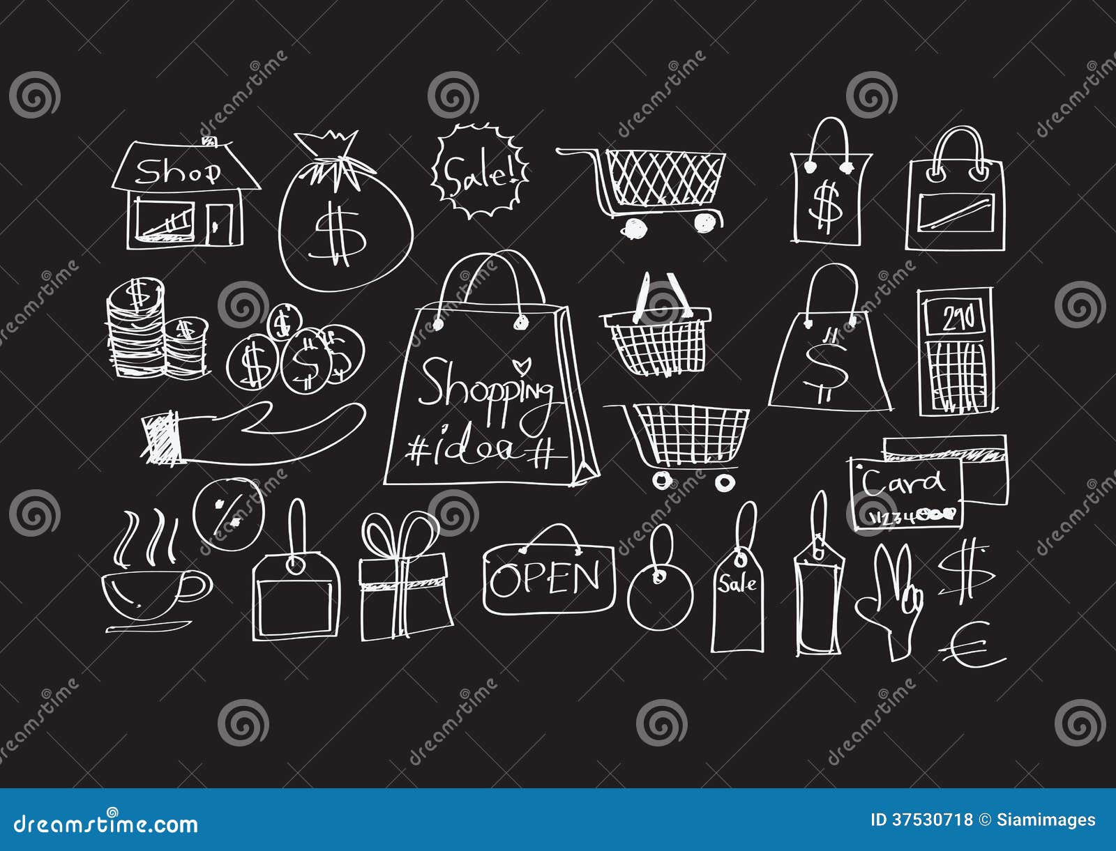 Hand Doodle Business Doodles Stock Illustration - Illustration of ...