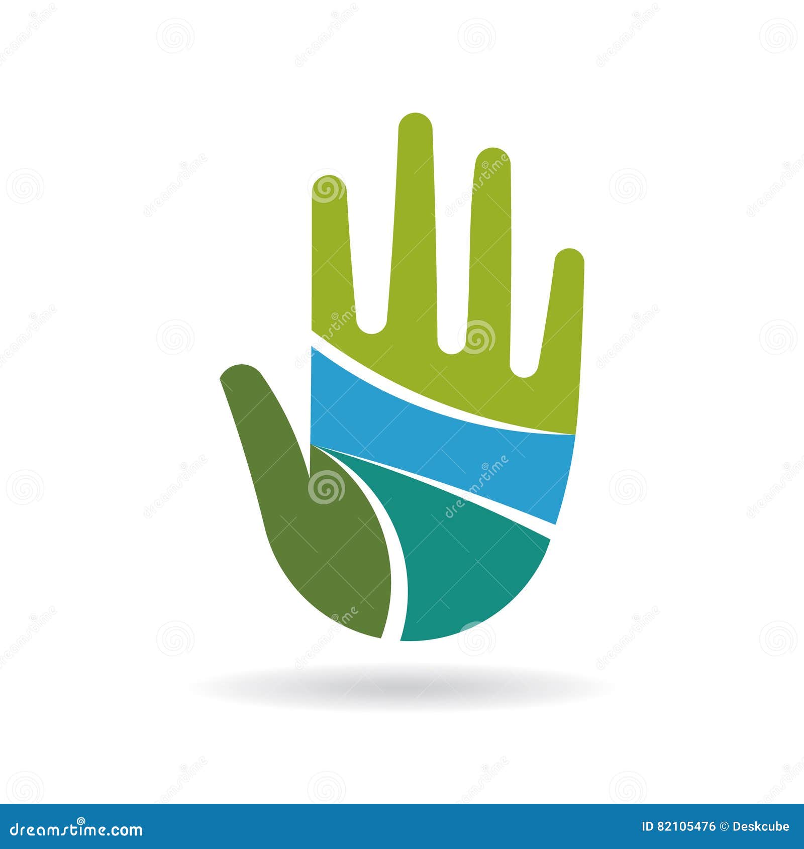 Hand Door Delen Logo Design Vector Illustratie - Illustration of ...