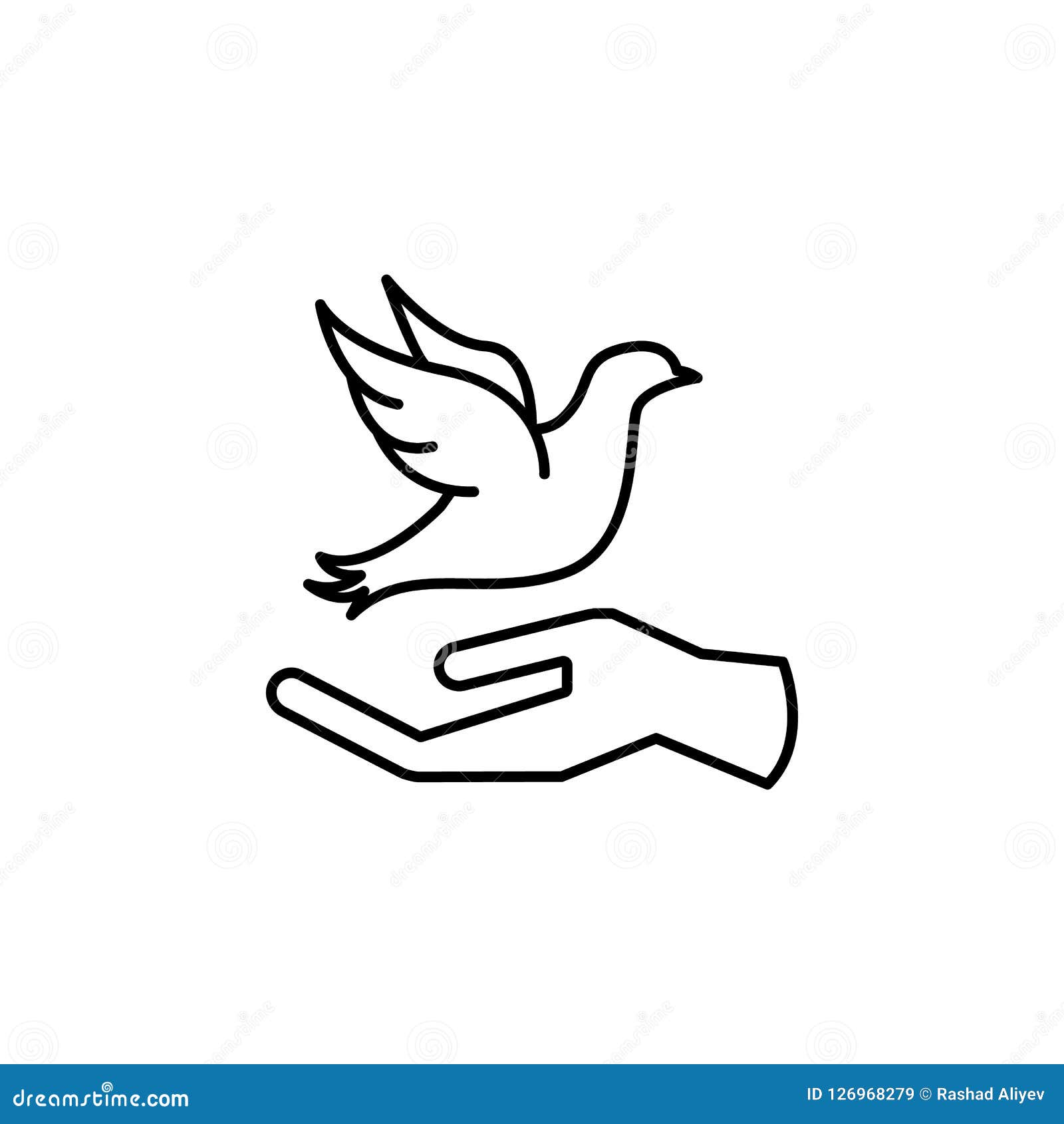 Hand and Dove Icon. Element of Peace Icon for Mobile Concept and Web ...