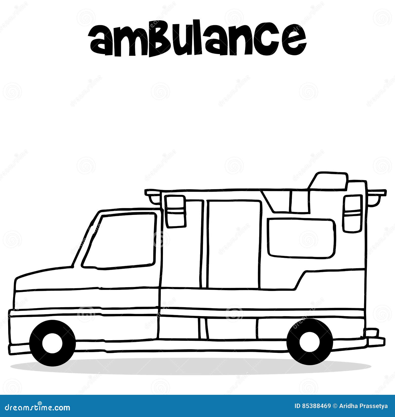 How To Draw Ambulance Car For Children. Step By Step Drawing Tutorial ...