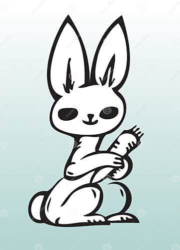 Hand draw animal rabbit stock vector. Illustration of furry - 7466320