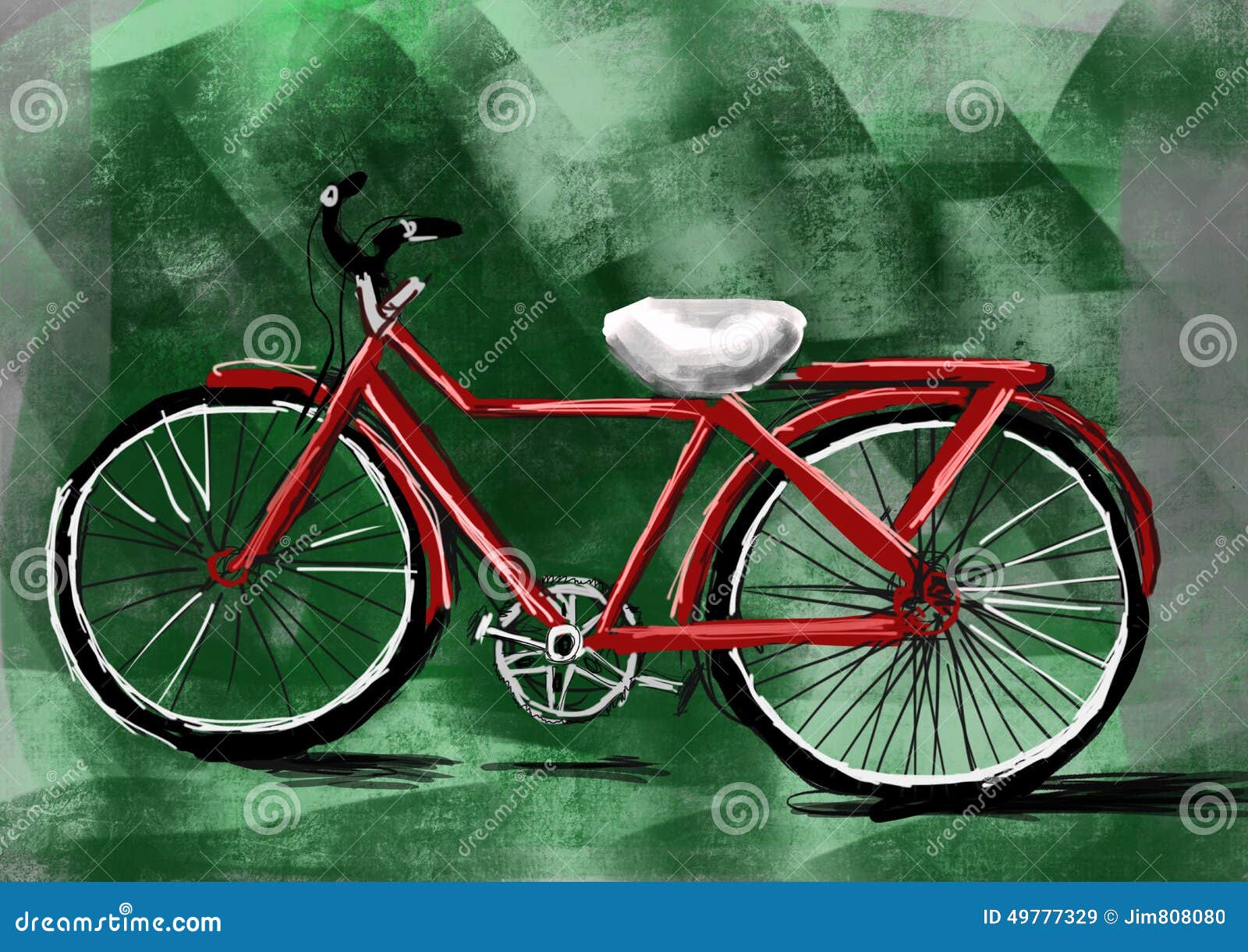 Hand draw bicycle stock illustration. Illustration of cycle - 49777329