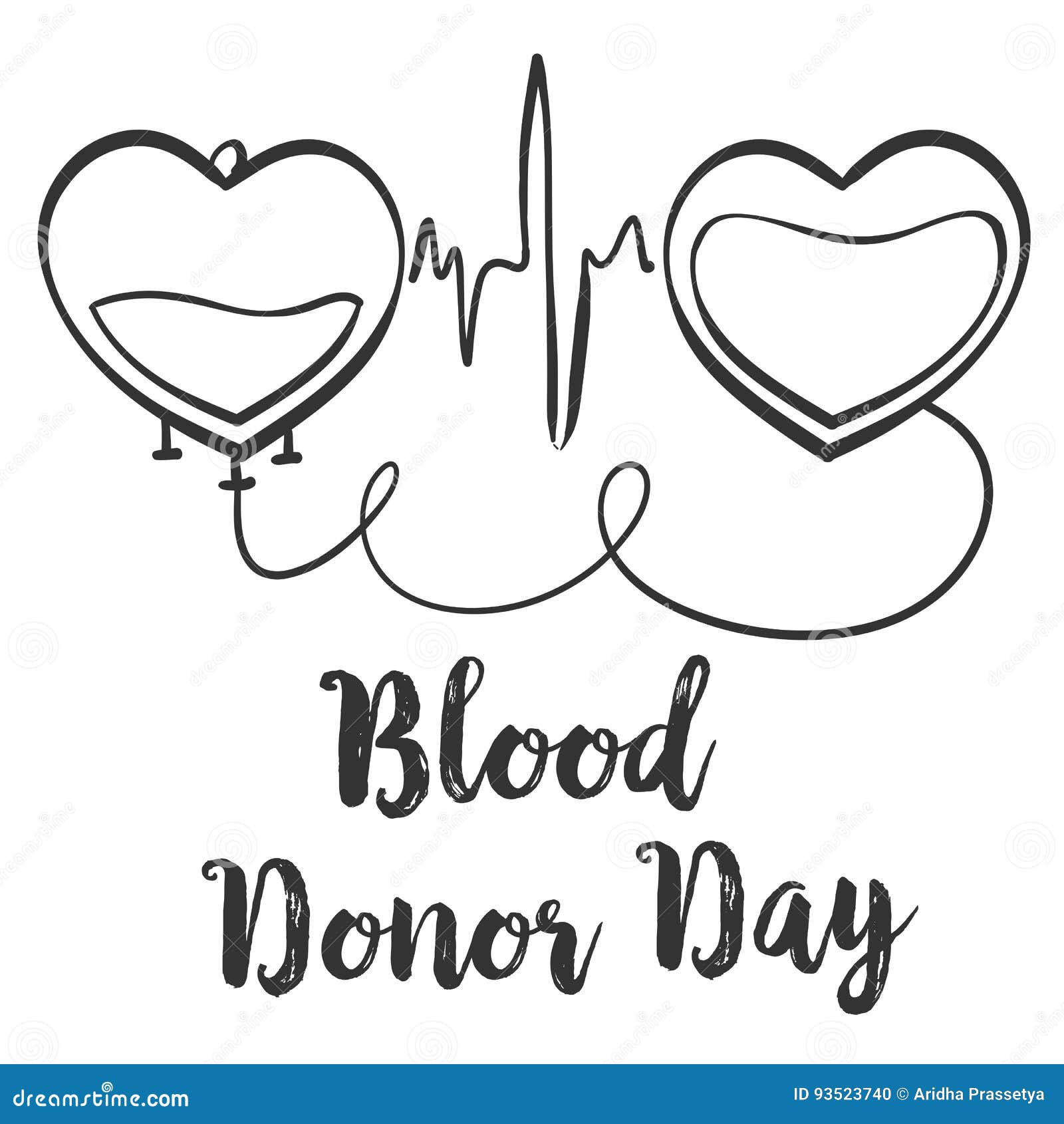 Hand Draw Blood Donor Day Doodle Stock Vector - Illustration of plastic ...