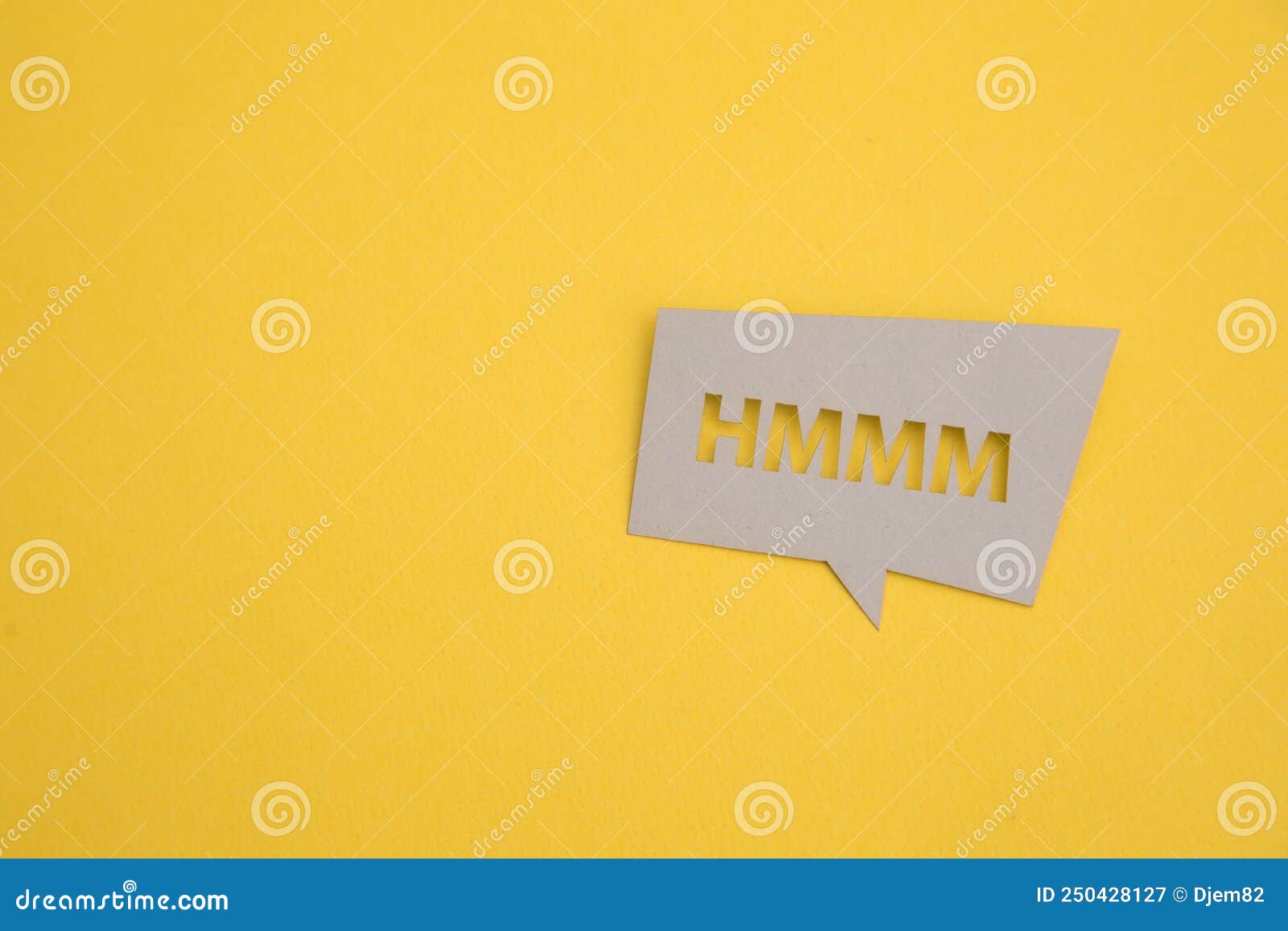 Hand Draw Bubble Talk Phrases. Word Comment Information HMMM. Stock ...