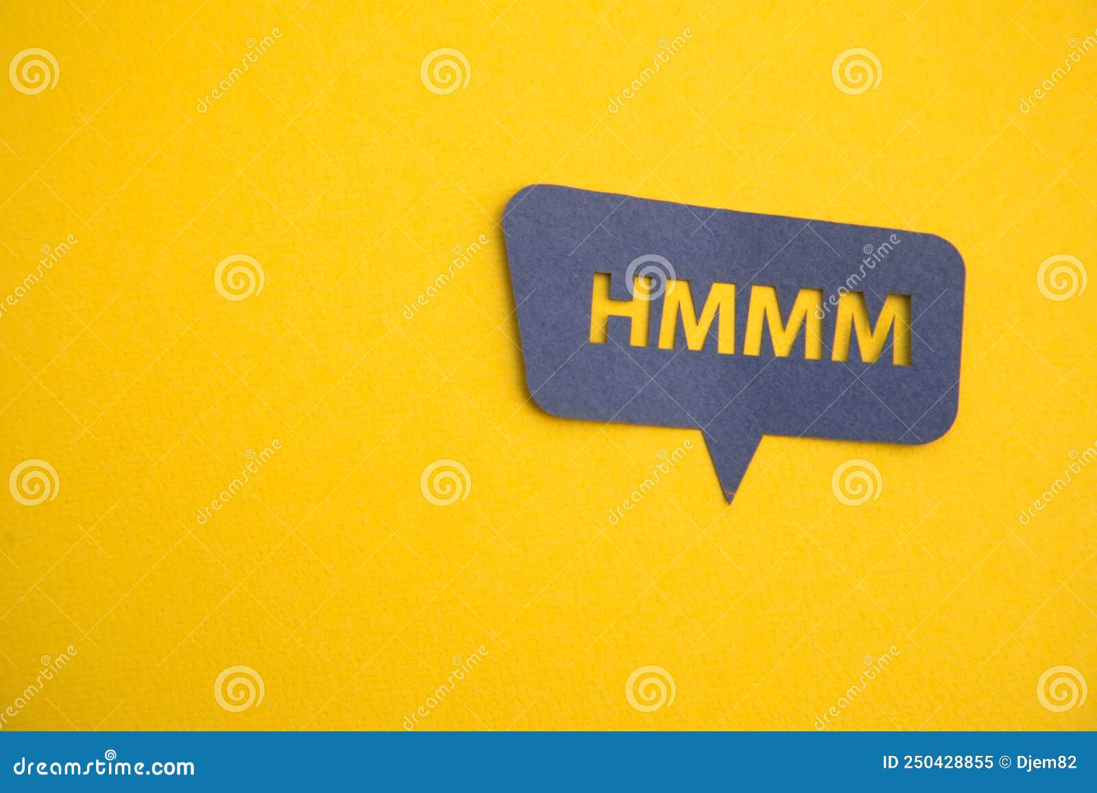 Hand Draw Bubble Talk Phrases. Word Comment Information HMMM. Stock ...