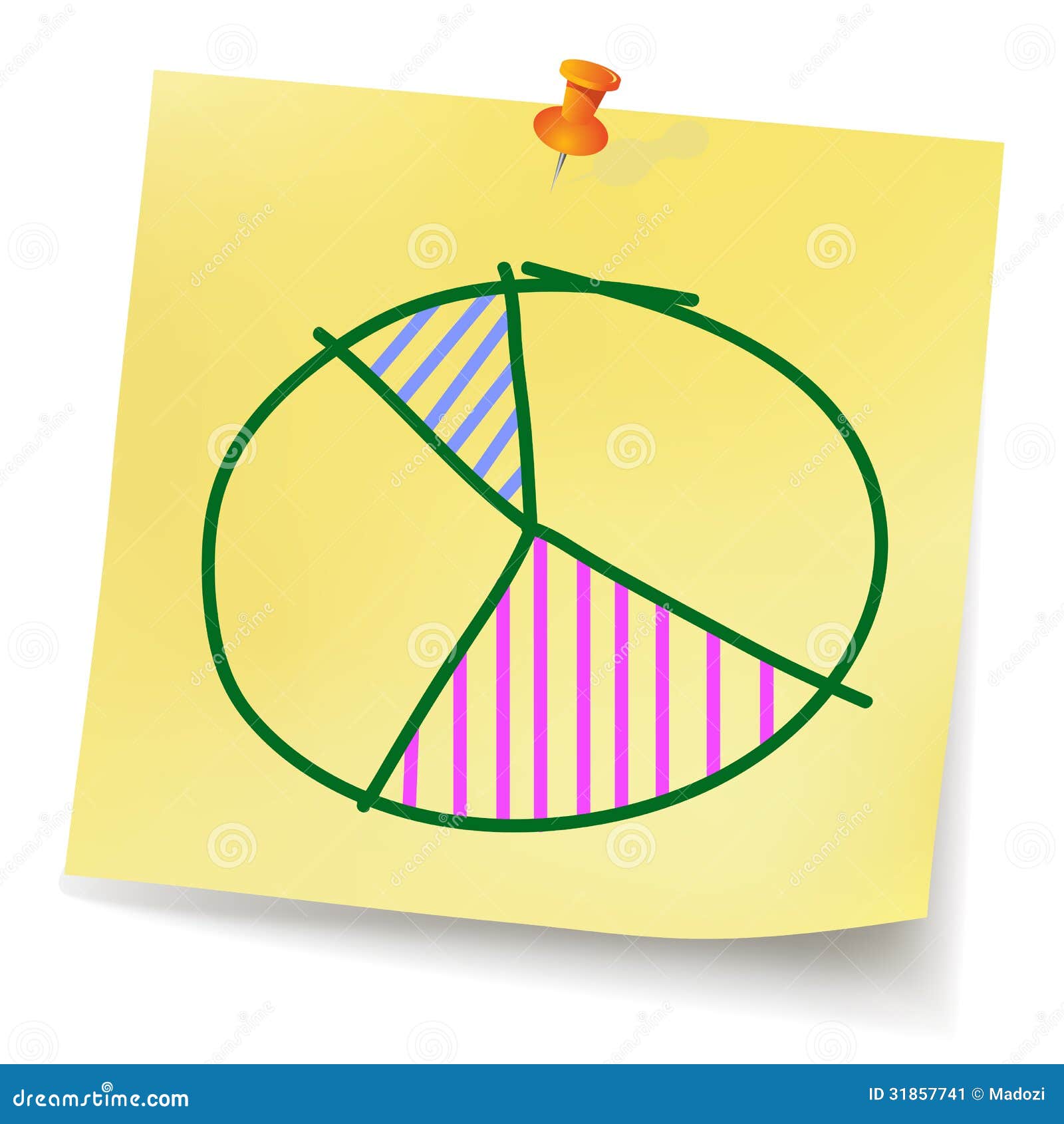 Hand Draw Business Graph Circle Cartoon Stock Vector - Illustration of ...