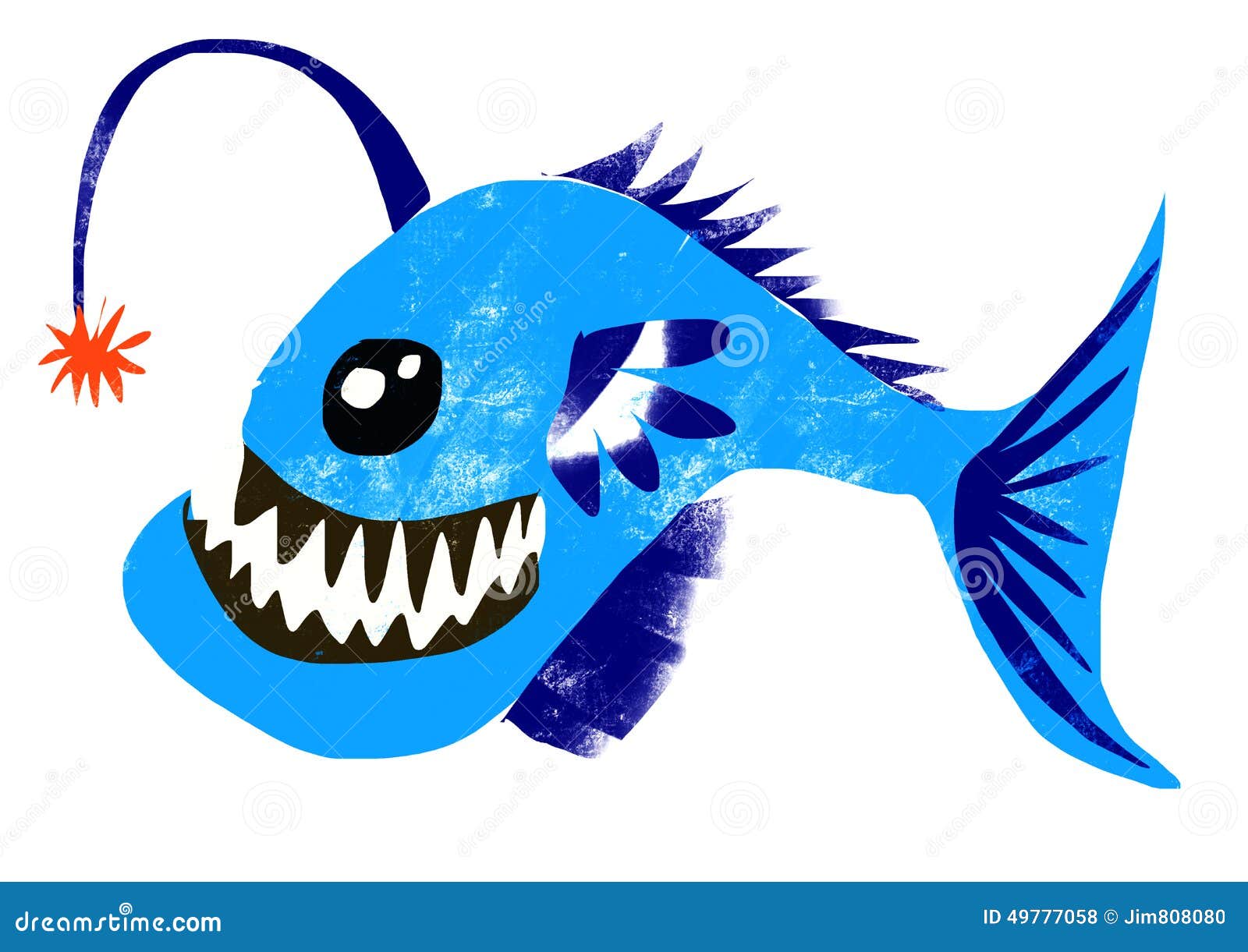 Hand draw cartoon fish stock illustration. Illustration of animals ...