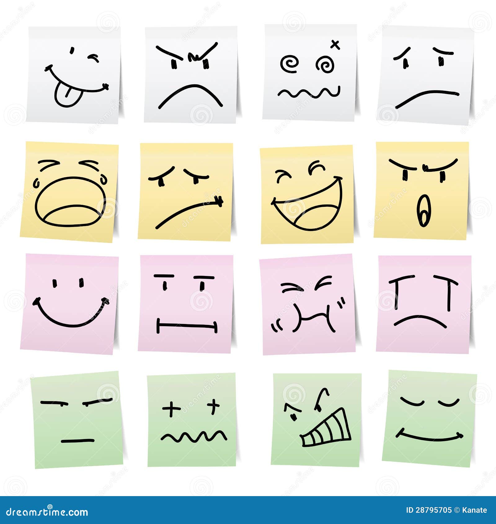 Hand Draw Cartoon on Paper Note. Stock Vector - Illustration of line ...