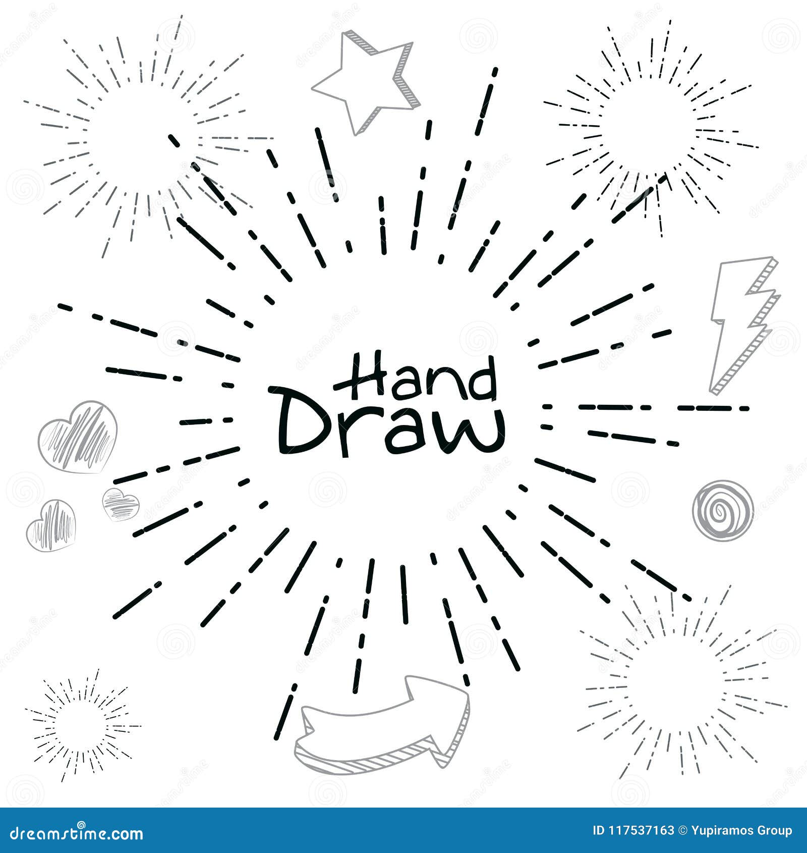 Hand draw cartoons stock vector. Illustration of idea - 117537163