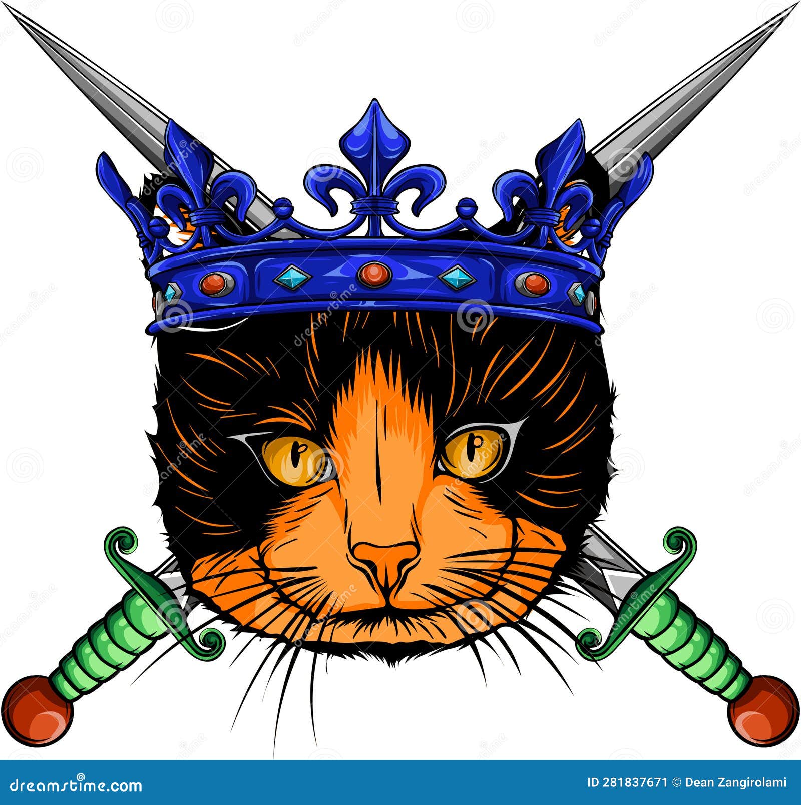 Hand Draw of Cat Head Vector Illustration Design Stock Vector ...