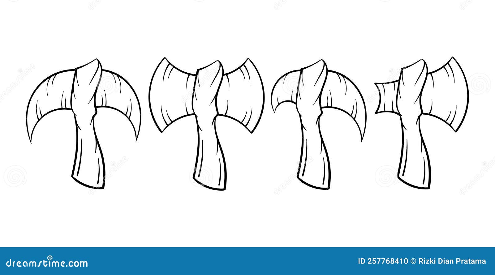 A Hand Draw Collection of Ax Illustrations Stock Vector - Illustration ...