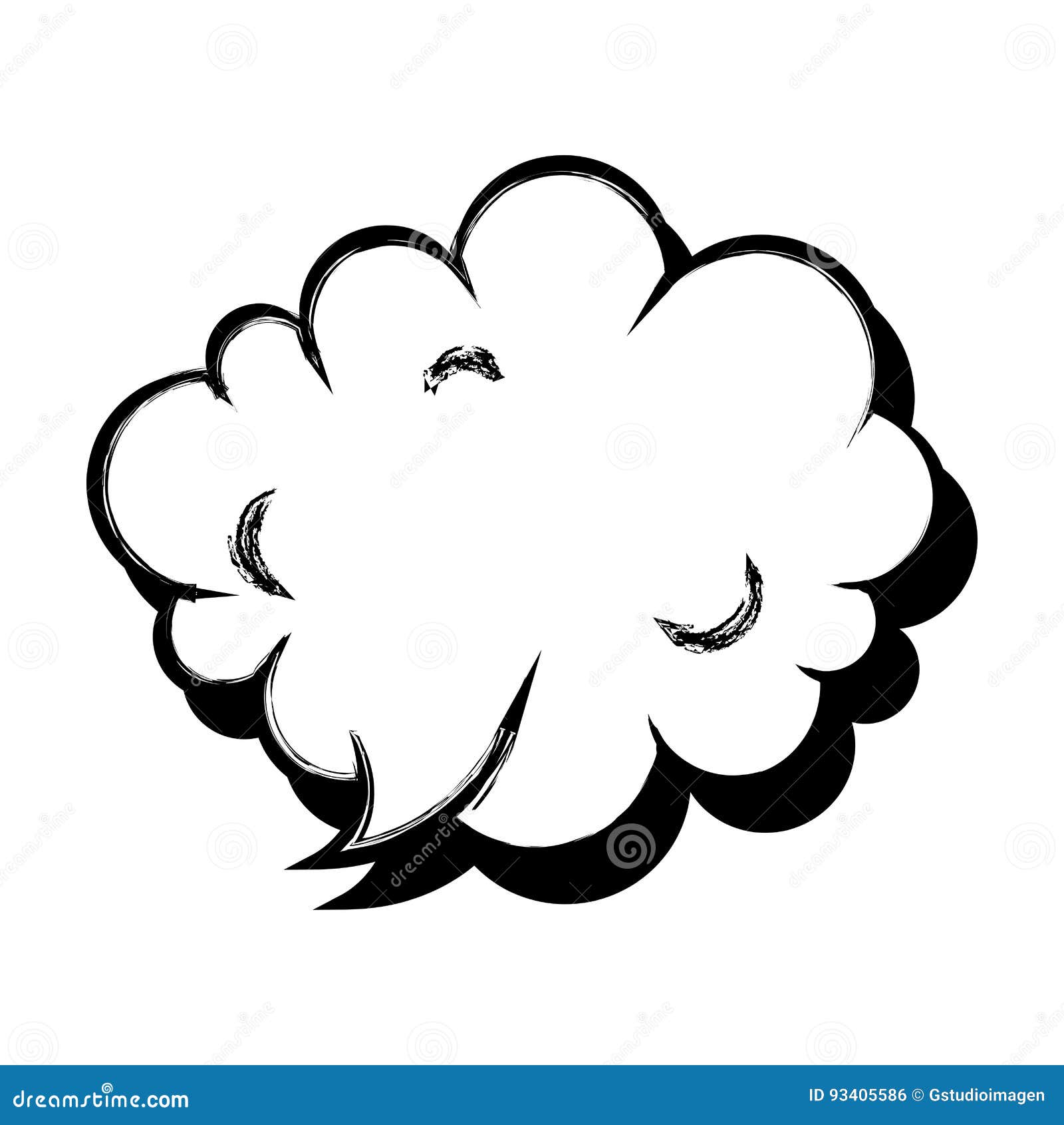 Hand Draw Comic Speech Bubble Stock Vector - Illustration of design ...