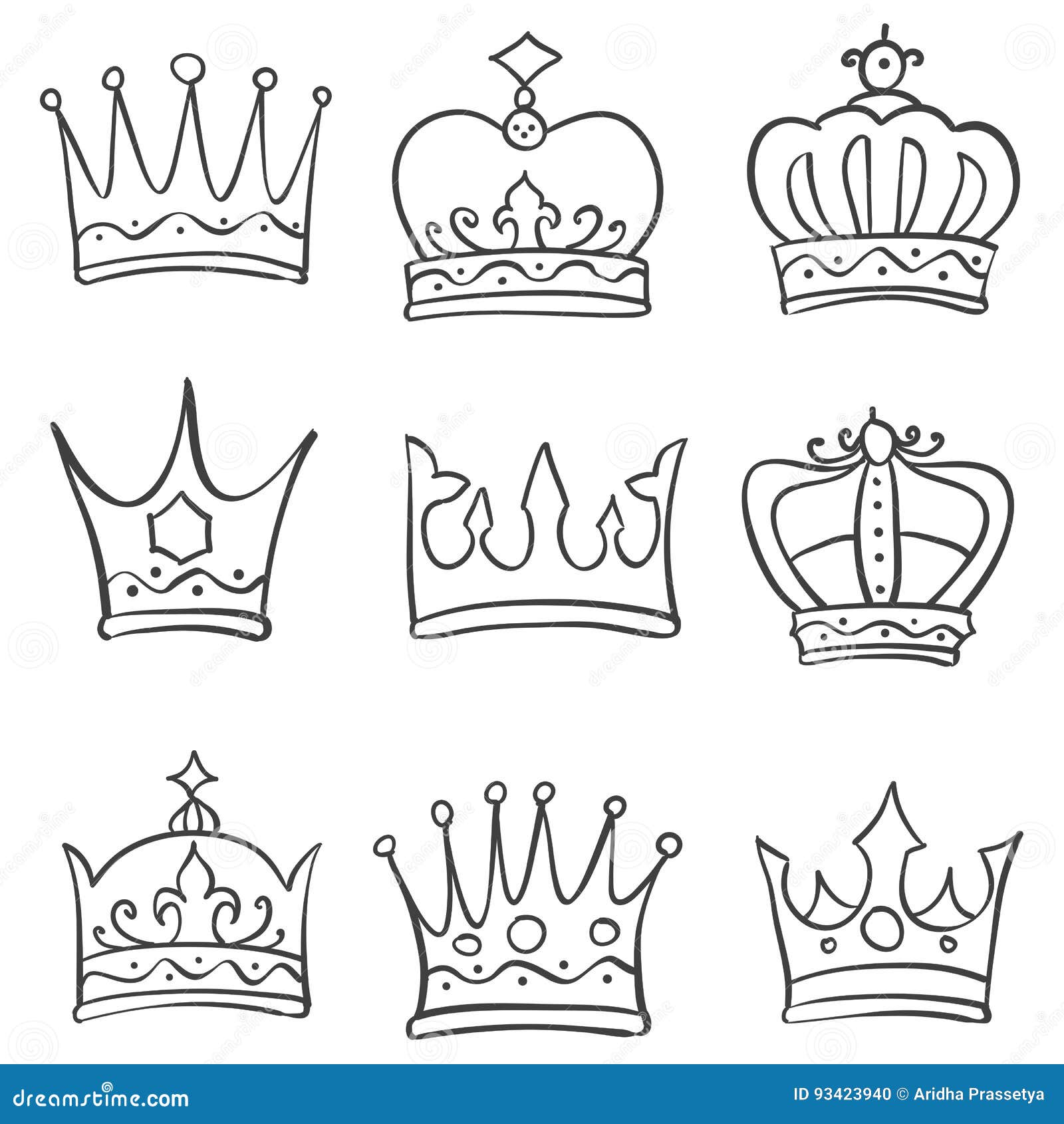 How To Draw Crown For Children. Step By Step Drawing Tutorial Cartoon ...