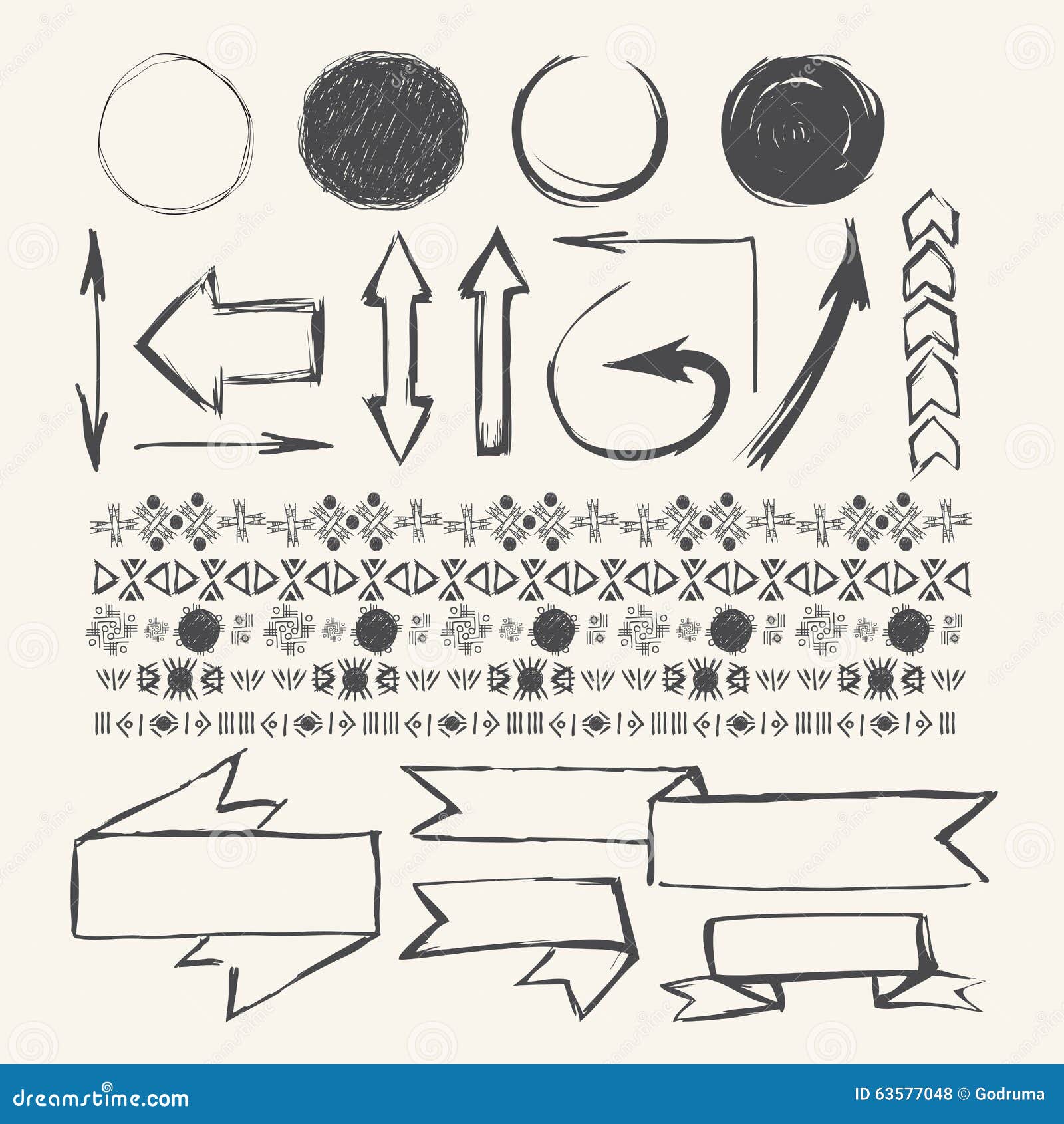 Hand Draw Design Elements. Hand Draw Vector Art Stock Vector ...