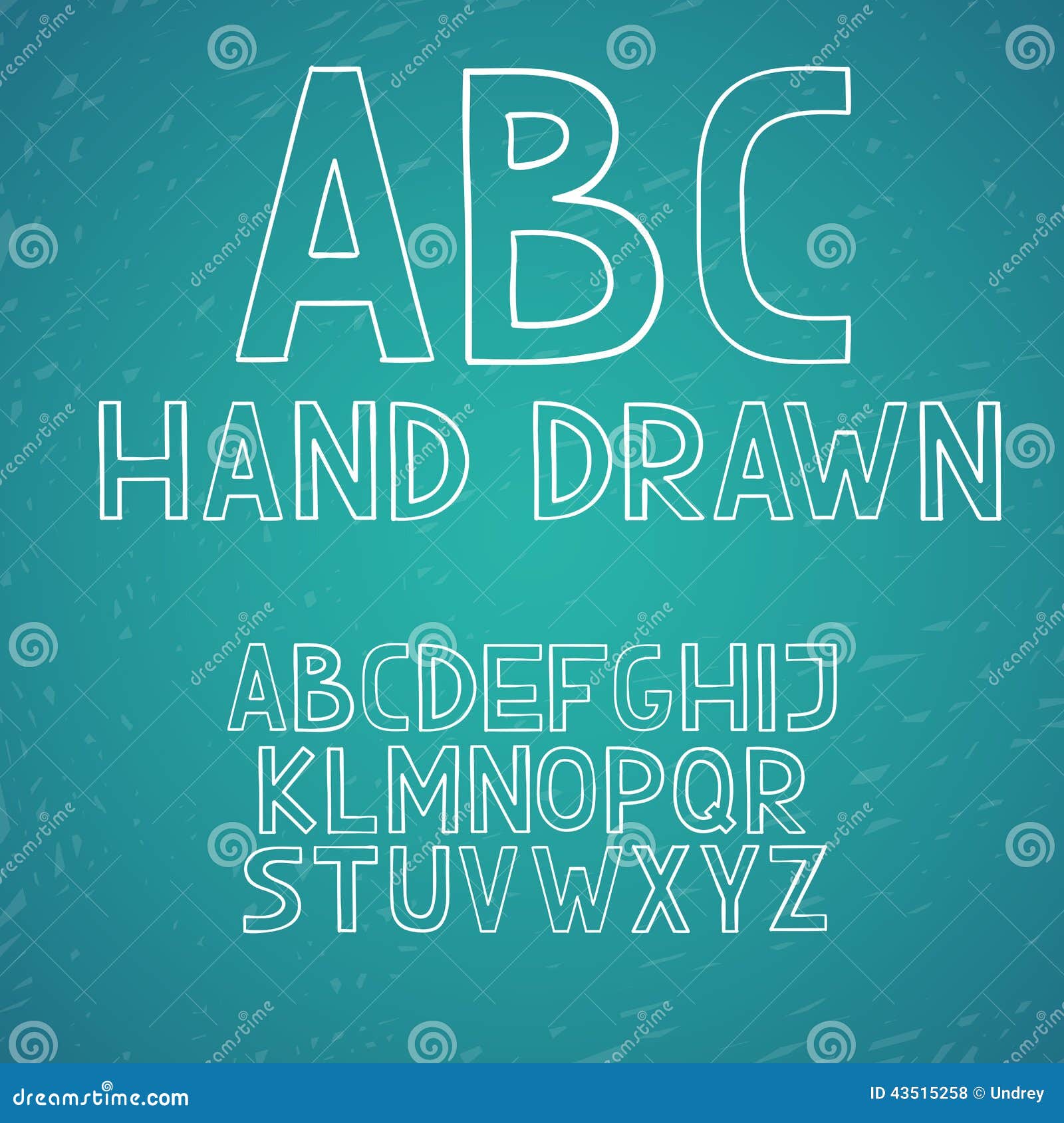 Hand Draw Doodle Abc Alphabet Vector Letters | CartoonDealer.com #43515258