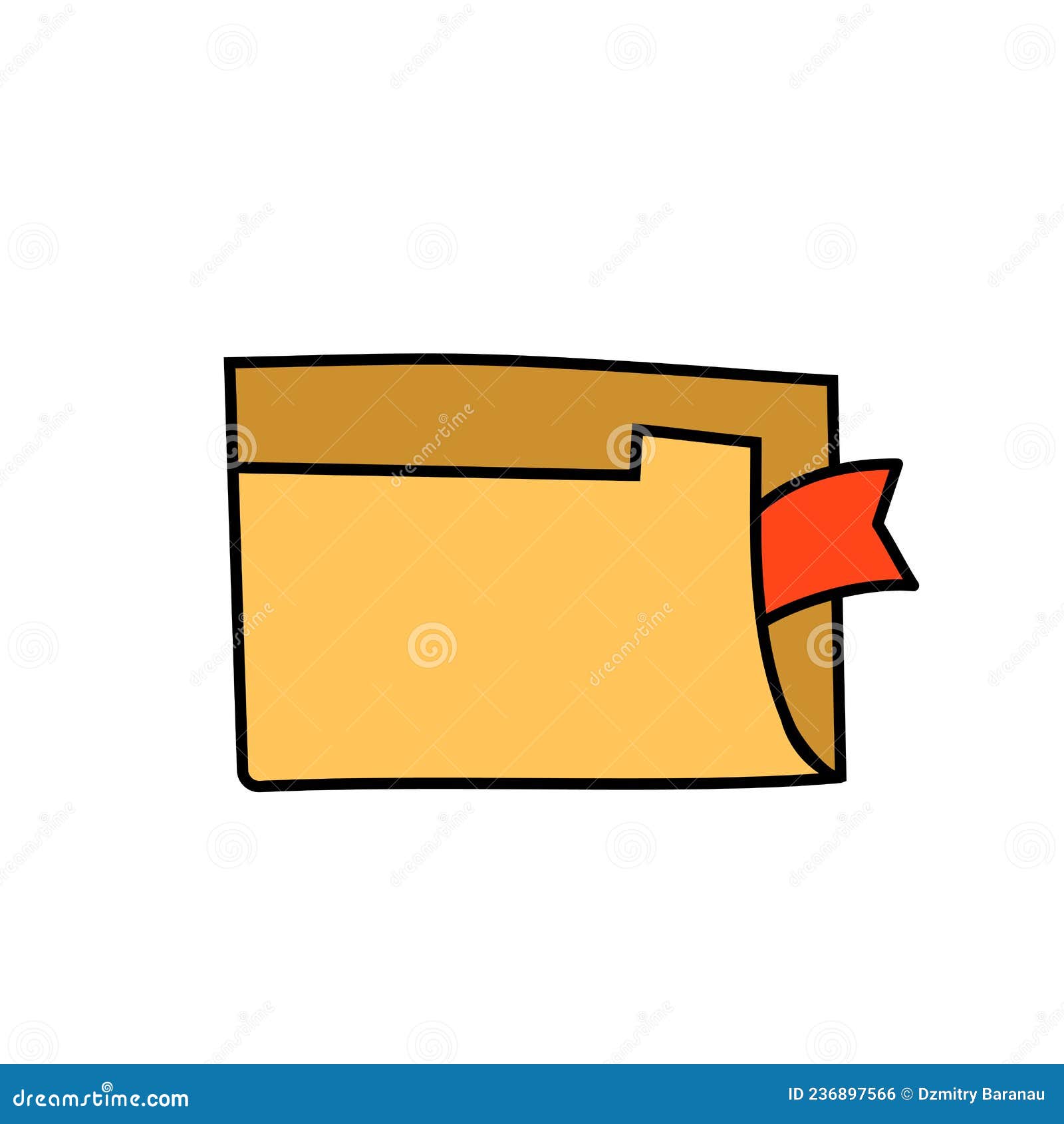 Hand Draw Doodle Cute Business Folder Vector Document Illustration Icon ...