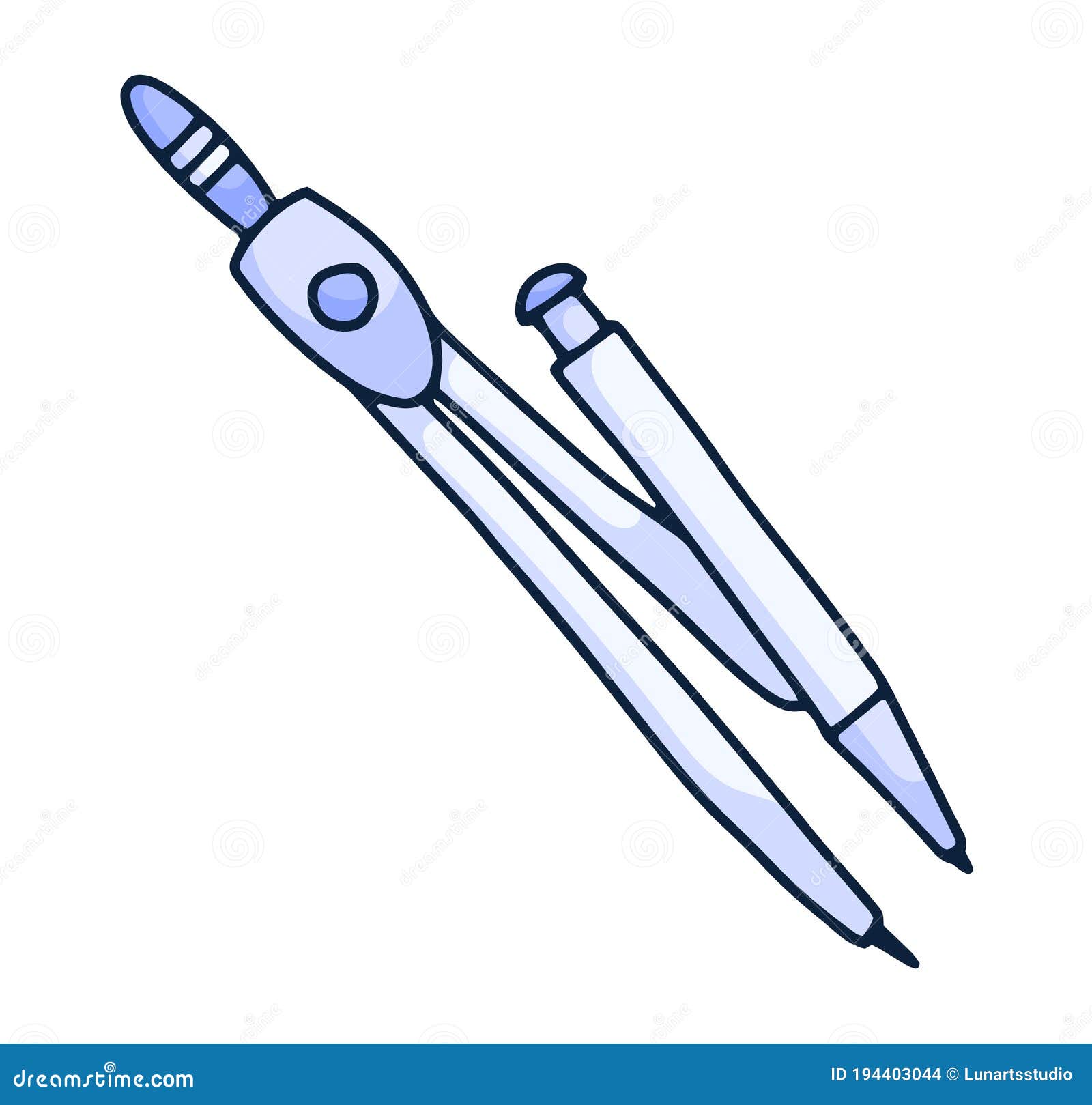 Draw With Compass Vector Icon On White Background. Flat Vector Draw ...
