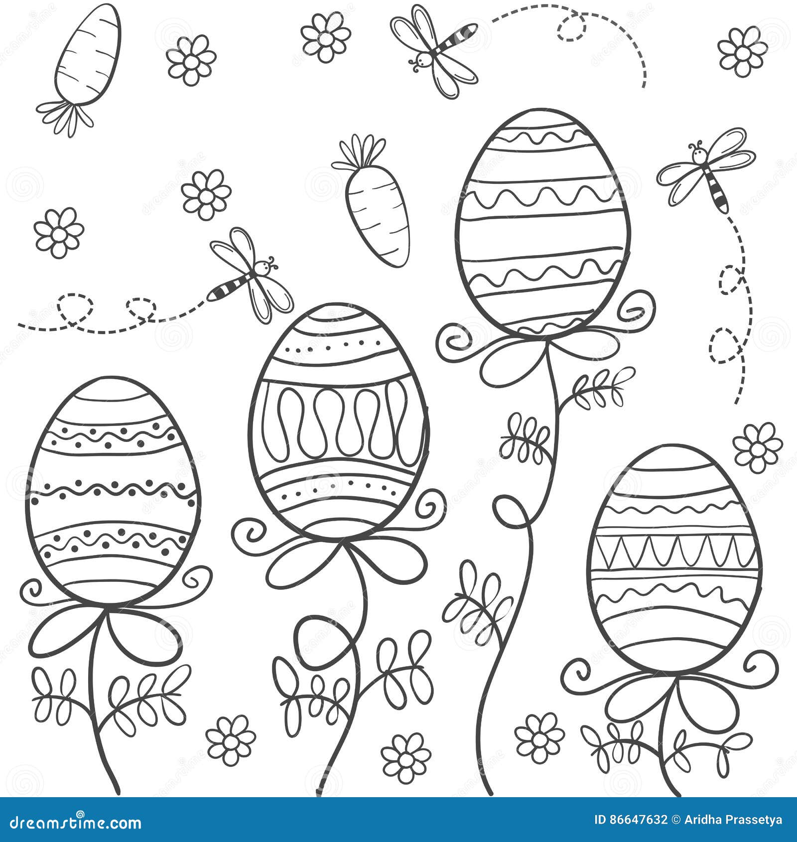 Draw Easter Egg Kids Activity. Complete Picture By Grid. Educational ...