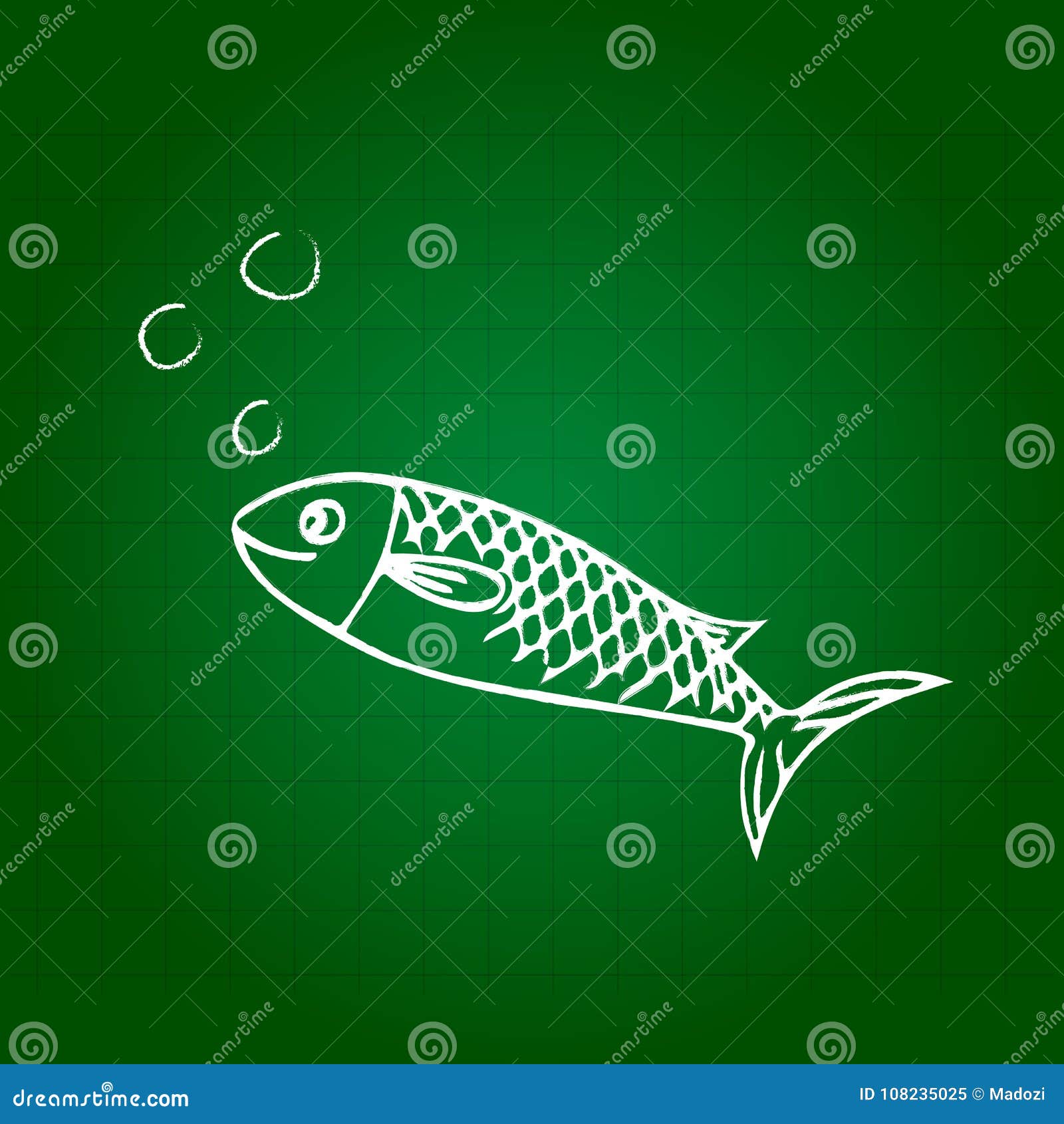 Hand draw fish stock vector. Illustration of ocean, cute - 108235025