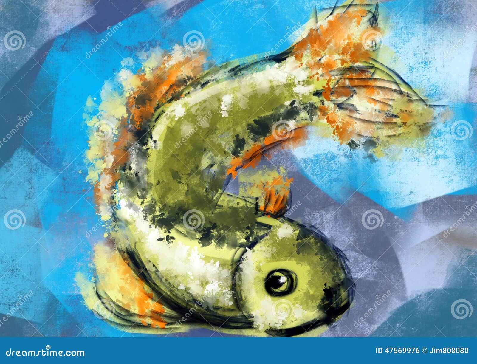 Hand draw fish stock illustration. Illustration of color - 47569976