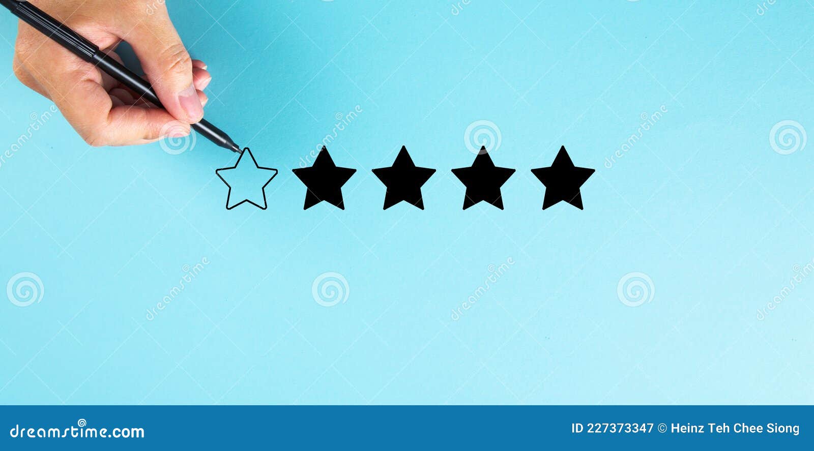 Hand Draw a Five Star Rating Stock Image - Image of drawing, feedback ...