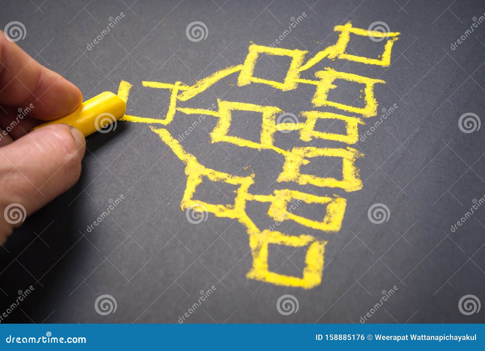 Draw A Flowchart Diagram On Paper. Royalty-Free Stock Photography ...